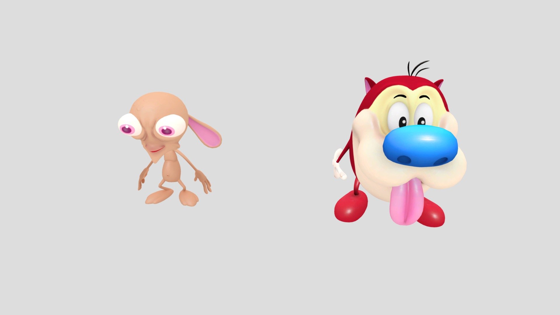 Nasb 2-Ren and Stimpy - 3D model by SMF Features Developed From Cheryl ...