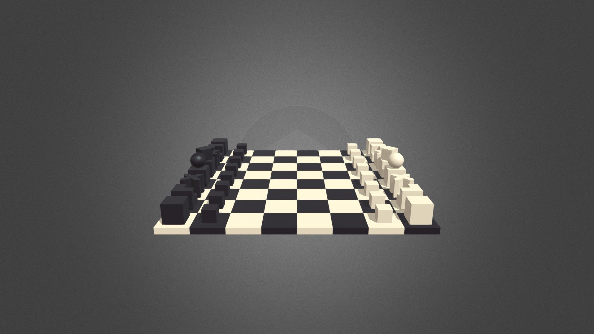 BAUHAUS CHESS by Josef Hartwig - 3D model by deathblends [a6646bb ...
