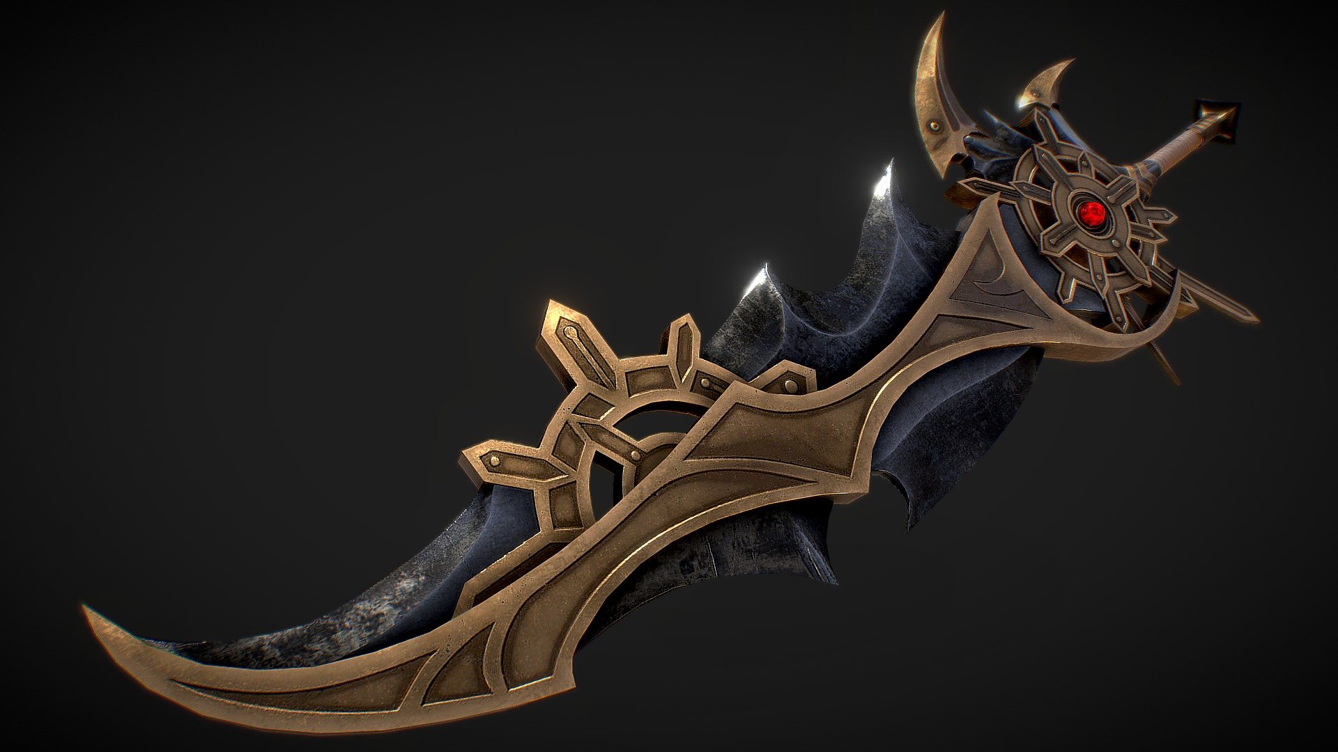 Fantasy gear sword - Buy Royalty Free 3D model by qwerty (@nagi2427 ...