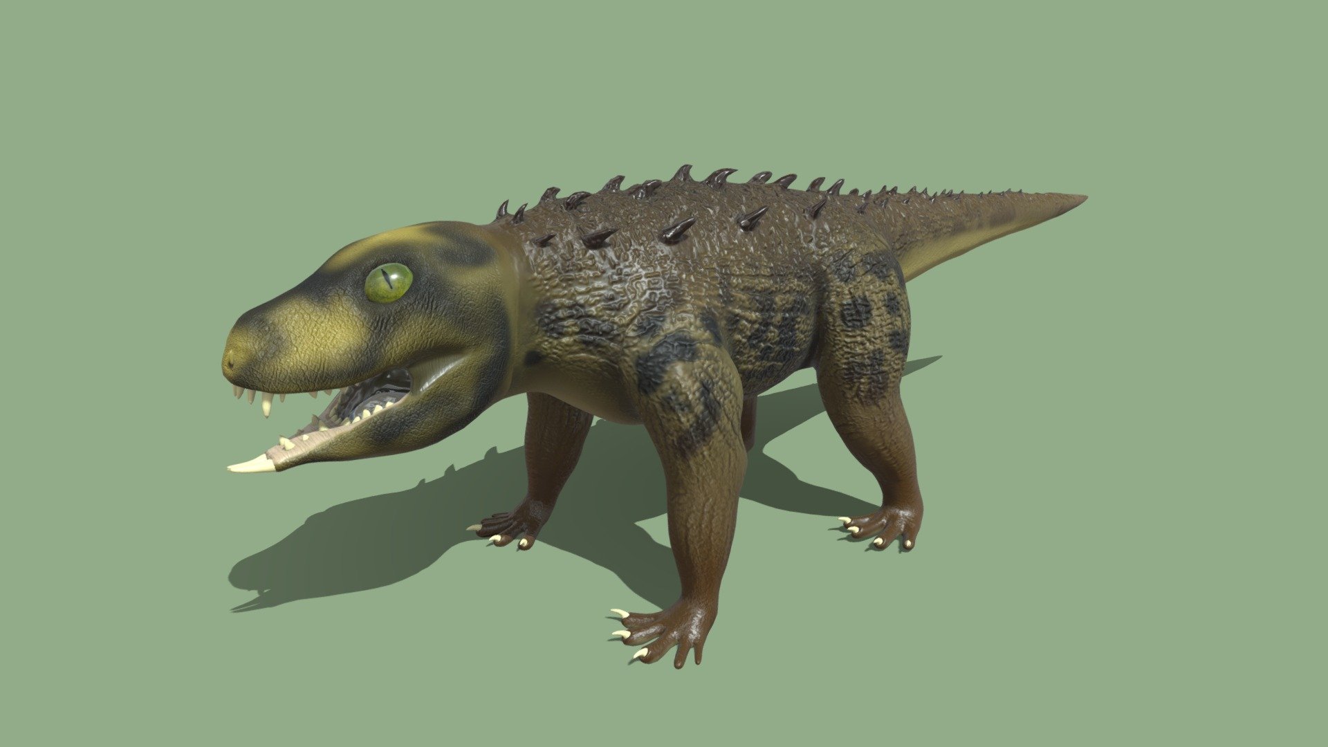 Yacarerani. Pre-historic omnivorous crocodile - 3D model by andrantipov ...