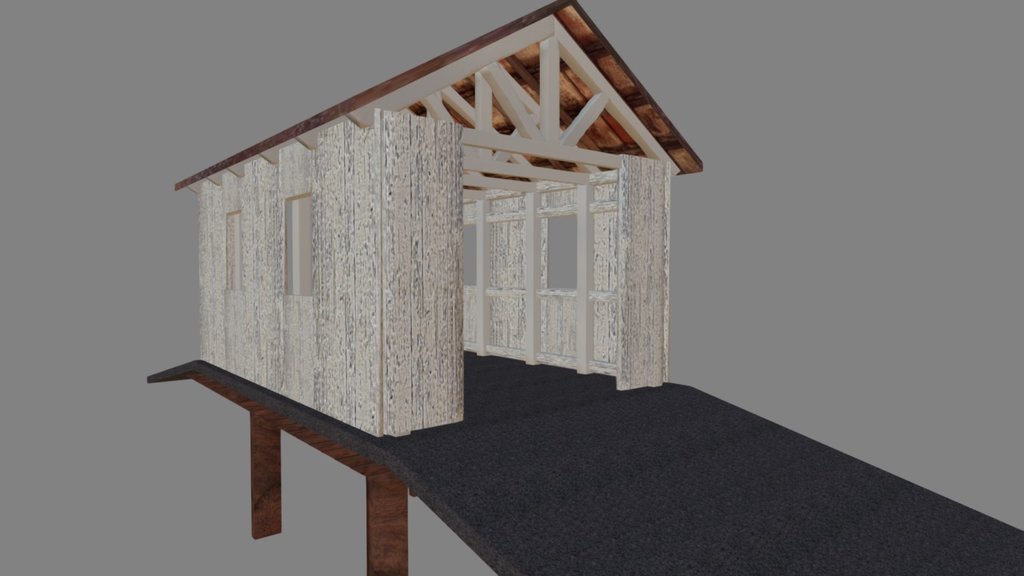 Covered Bridge - 3D model by Dragon_Ronin [a66e60f] - Sketchfab