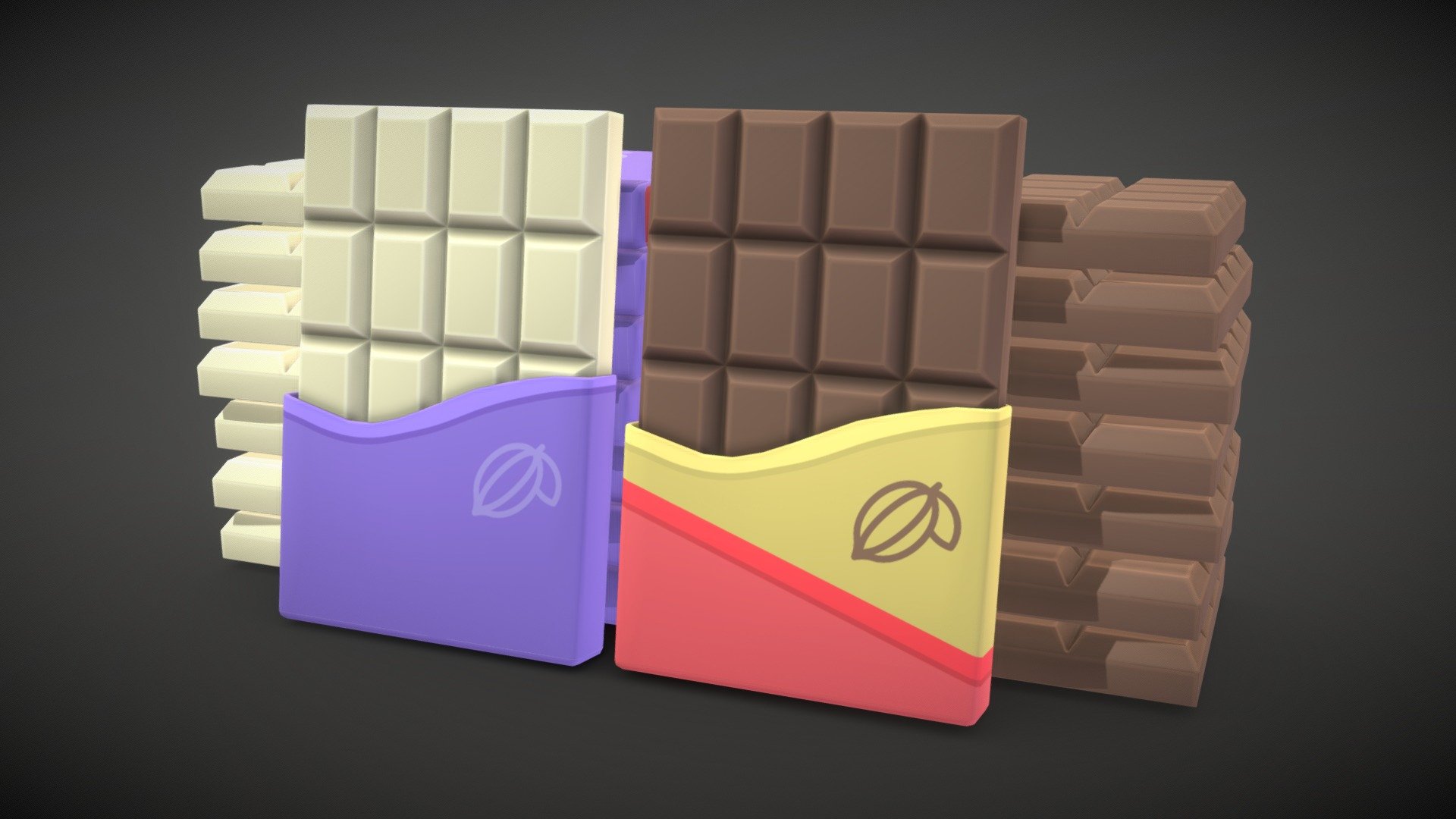 Chocolate Bar 01 (Sweet Pack #01) - 3D model by cubeboystudios [a66fcf1 ...