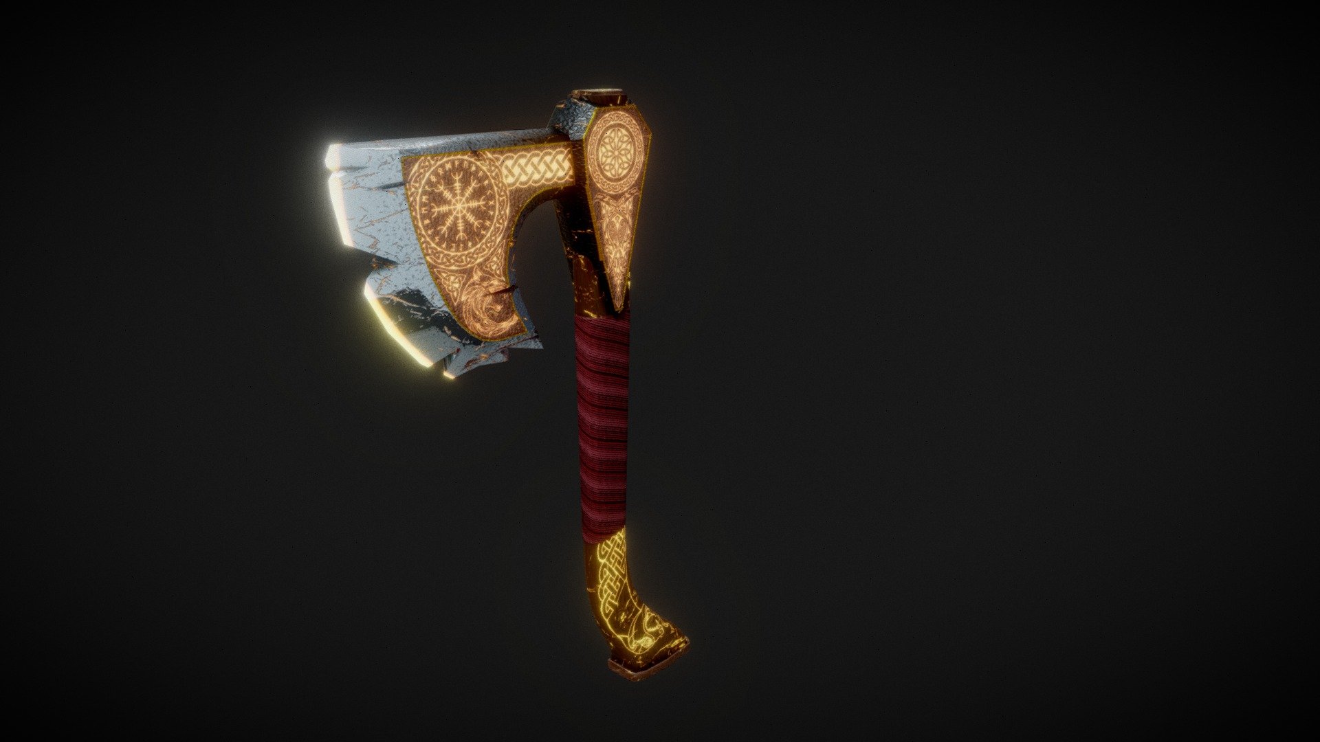 Nordic Axe with red light - Buy Royalty Free 3D model by ANDO3D ...