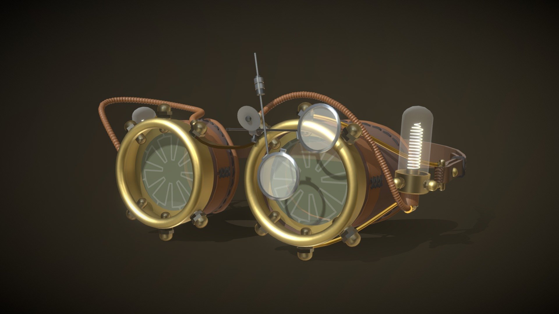 Steampunk glasses | Goggles - Download Free 3D model by deirdree ...