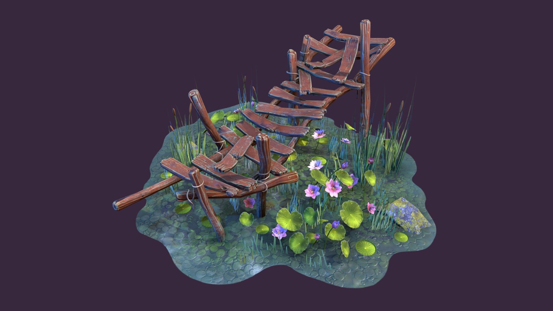 Stylised Bridge - 3D model by Marina P (@marina_p) [a677cdb] - Sketchfab