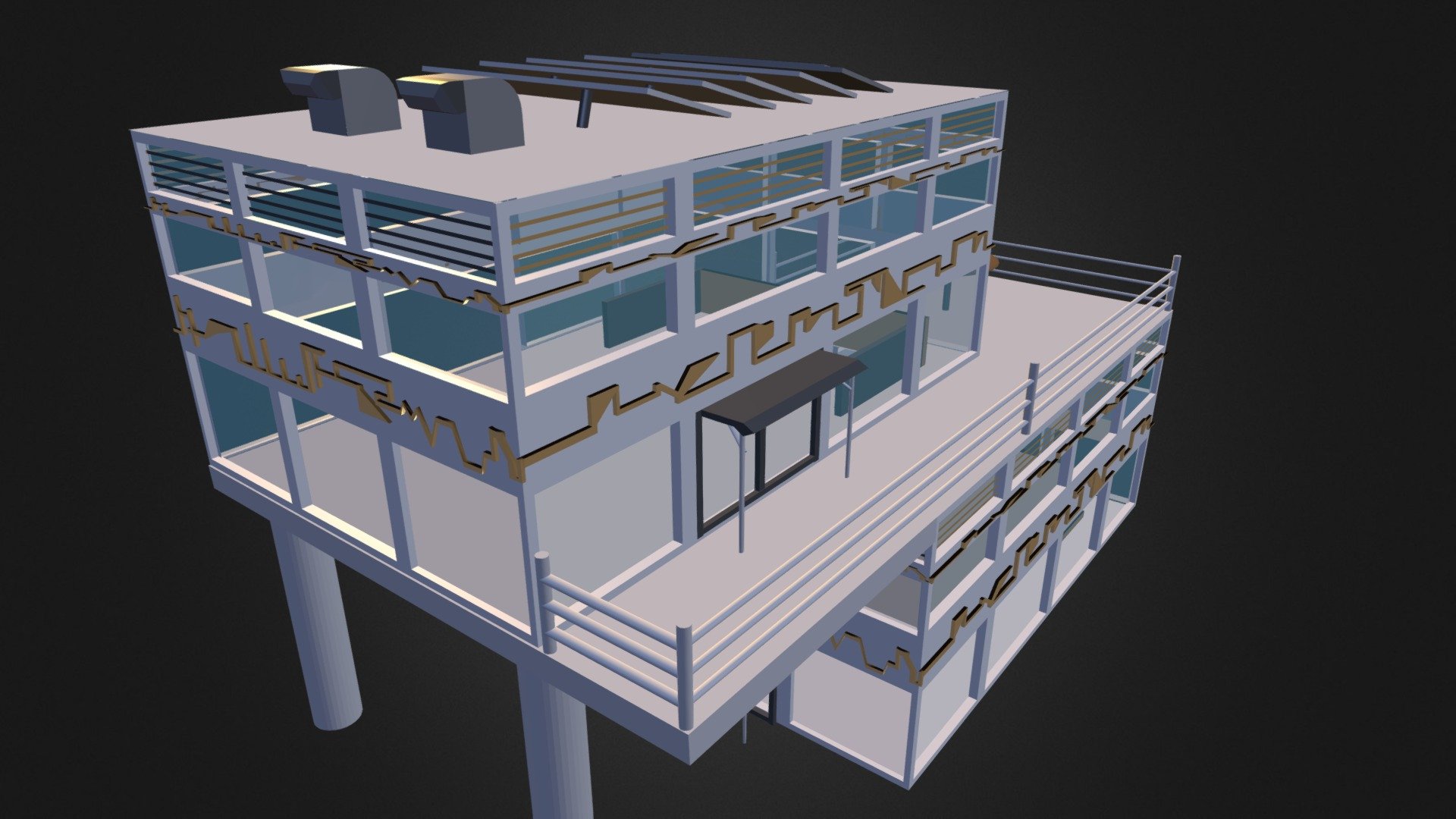 Suburban House Design - 3D model by zaz [a67b08f] - Sketchfab