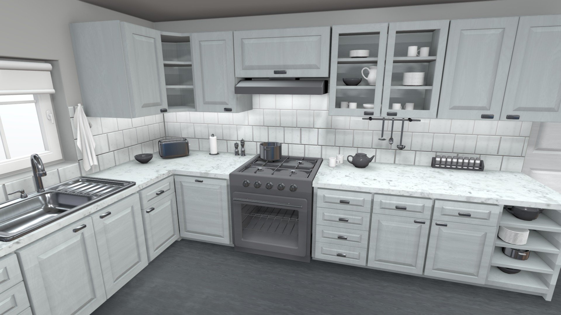Kitchen - Buy Royalty Free 3D model by Janis Zeps (@Zeps3D) [a67f10a ...