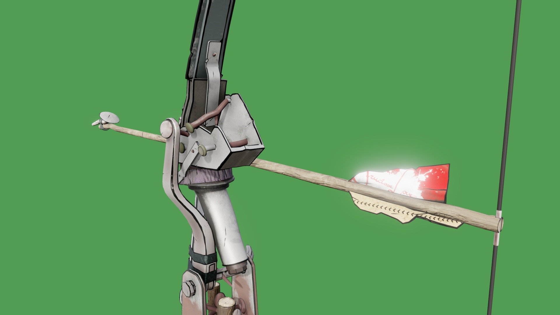 Scrap Bow & Arrow - 3D model by Jurgen Draws Stuff (@JurgenDrawsStuff ...