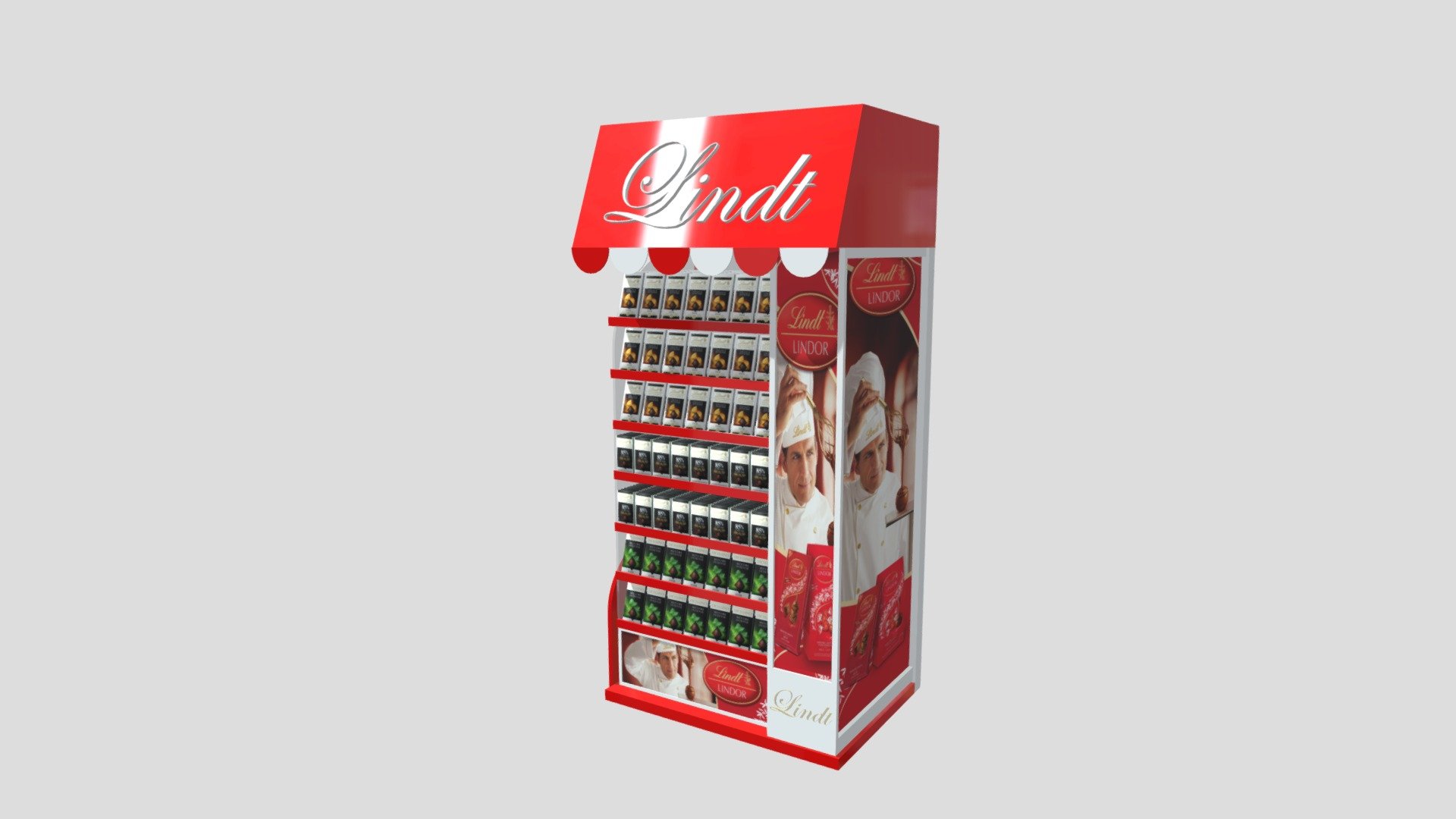 Lindt Chocolate Promotion Stand - 3D model by raofnaaji [a681c60 ...