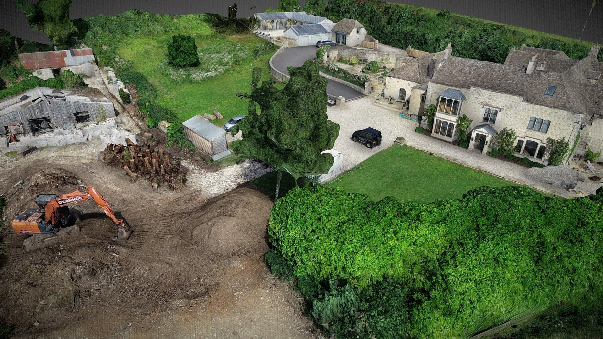 Barton End Manor - Download Free 3D model by DroneEnvironmental ...