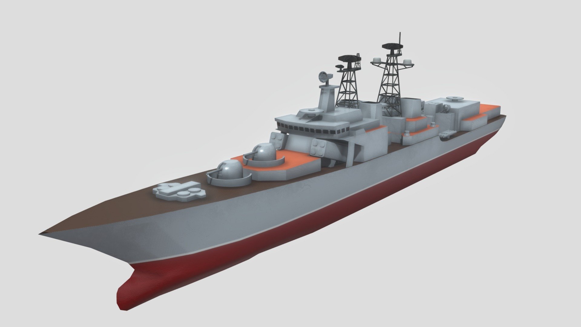Udaloy-class Destroyer - 3D model by theonlyone223 [a685e4c] - Sketchfab