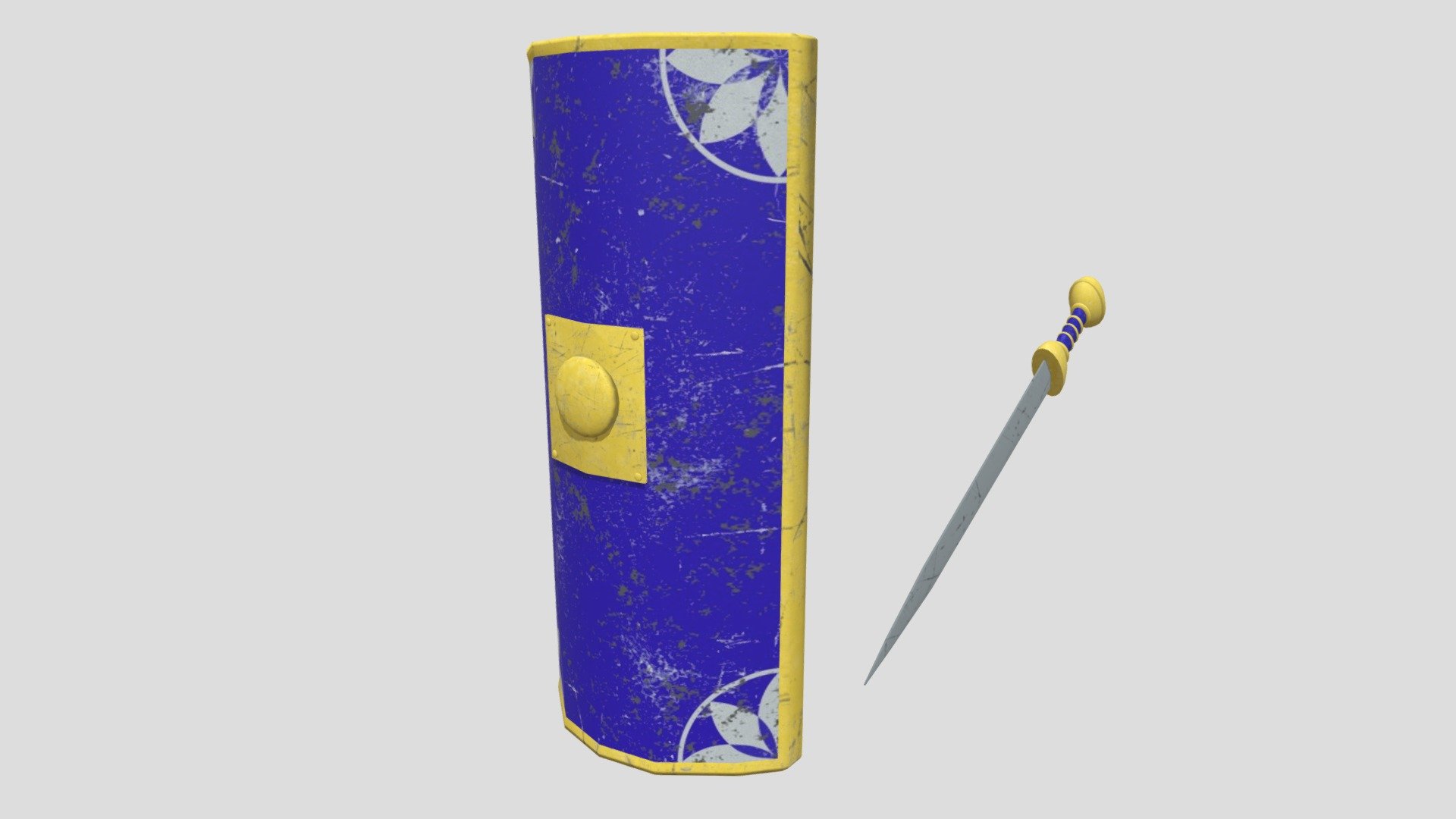 Roman Shield - 3D model by PeterFluit [a687a41] - Sketchfab