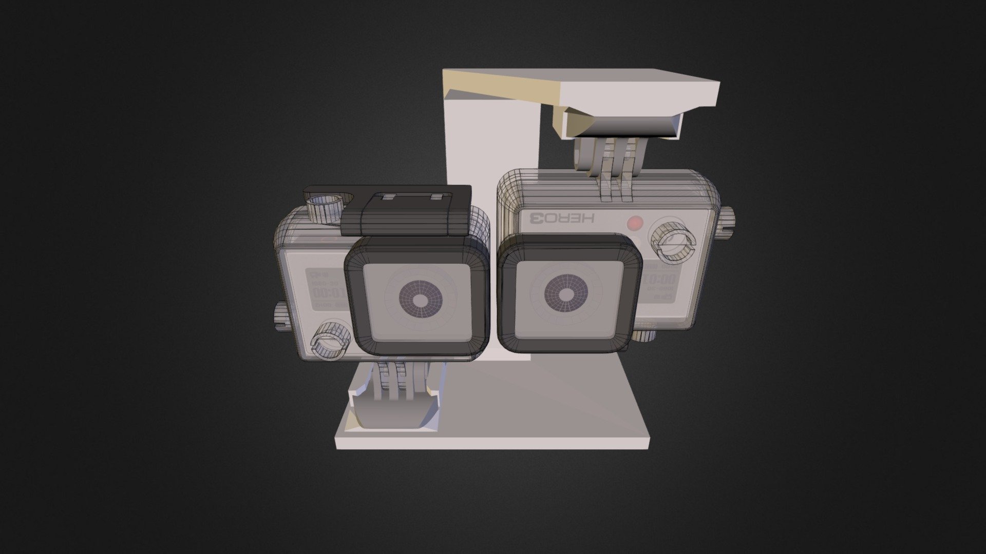 GoPro Hero 3 3D - 3D model by Marc Buils (@BuilsMarc) [a68bf48] - Sketchfab