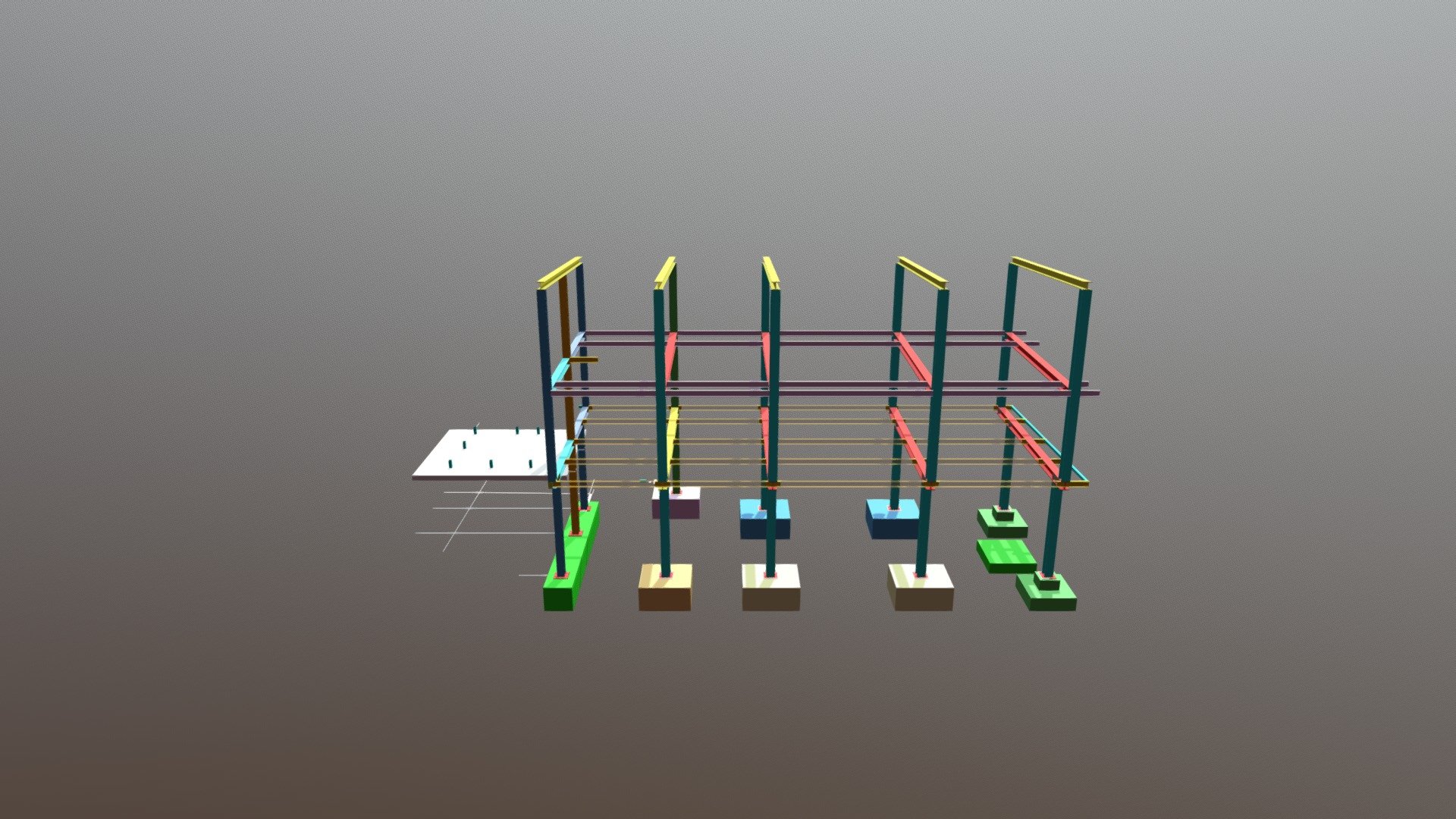 steel structure - 3D model by kolosnjajis [a6907a3] - Sketchfab