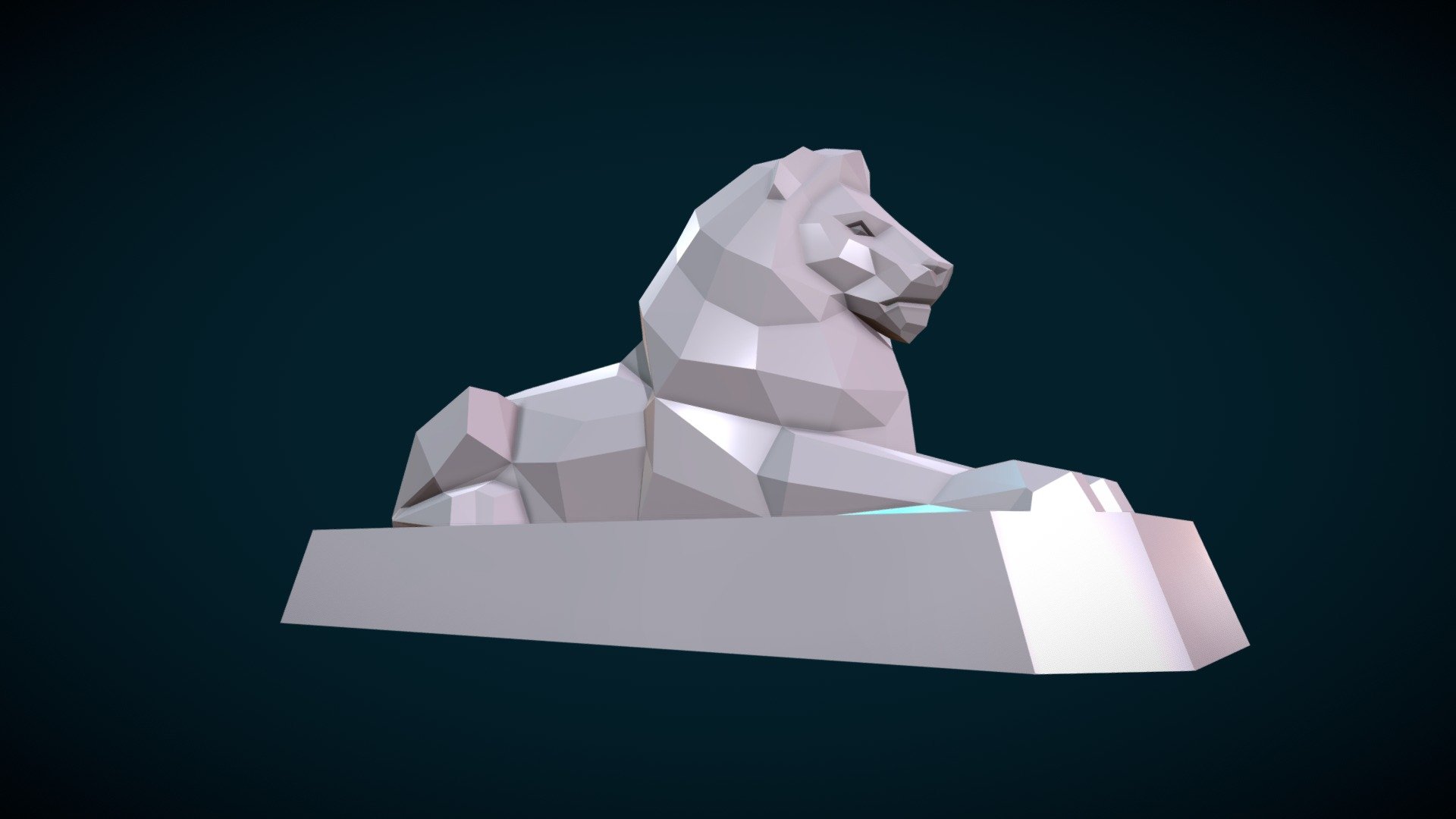 Lion Sculpture LP - 3D model by Skazok [a692ae2] - Sketchfab