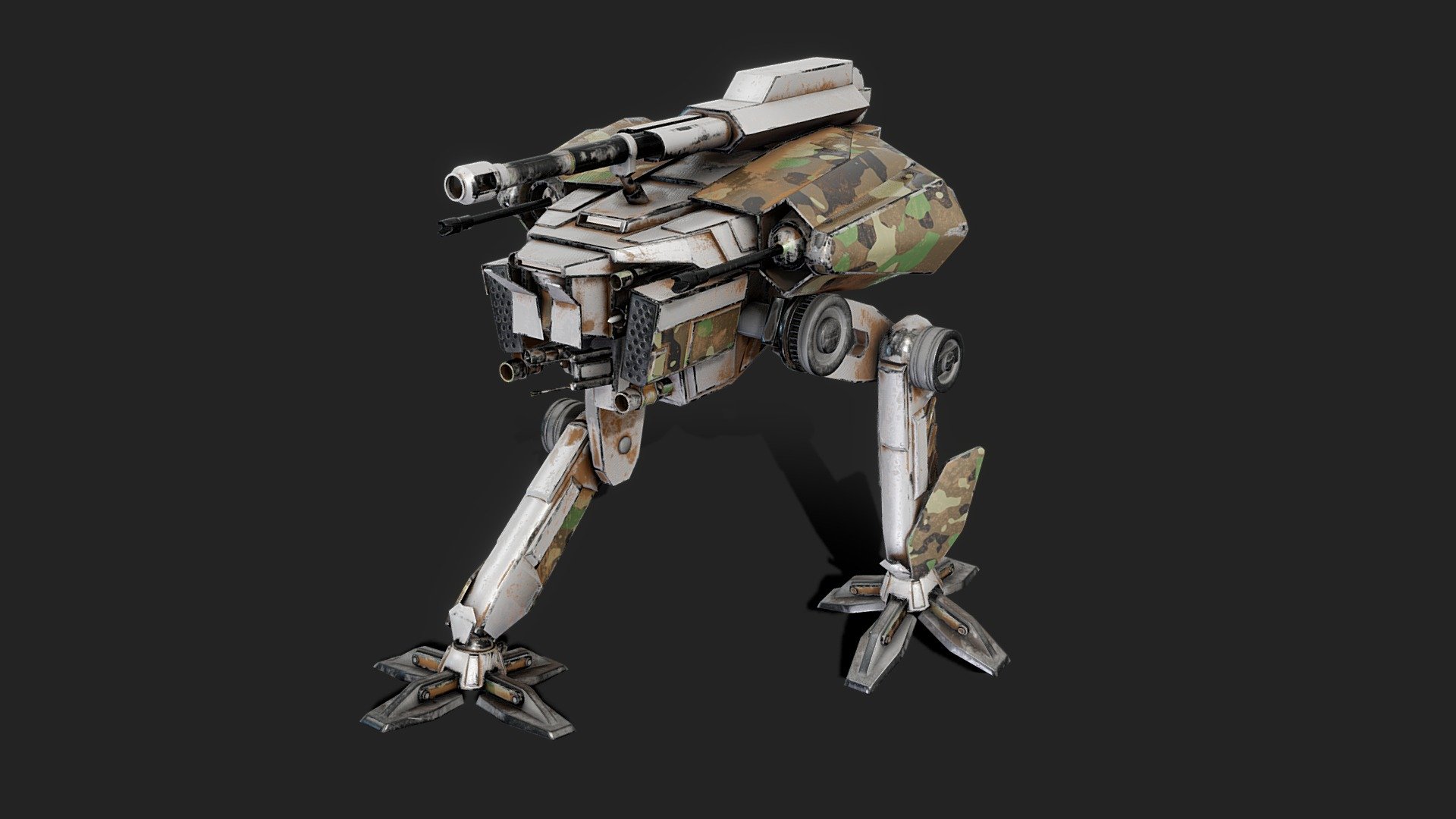 Super tank biped - AR/VR/MR Metaverse Ready - Buy Royalty Free 3D model ...