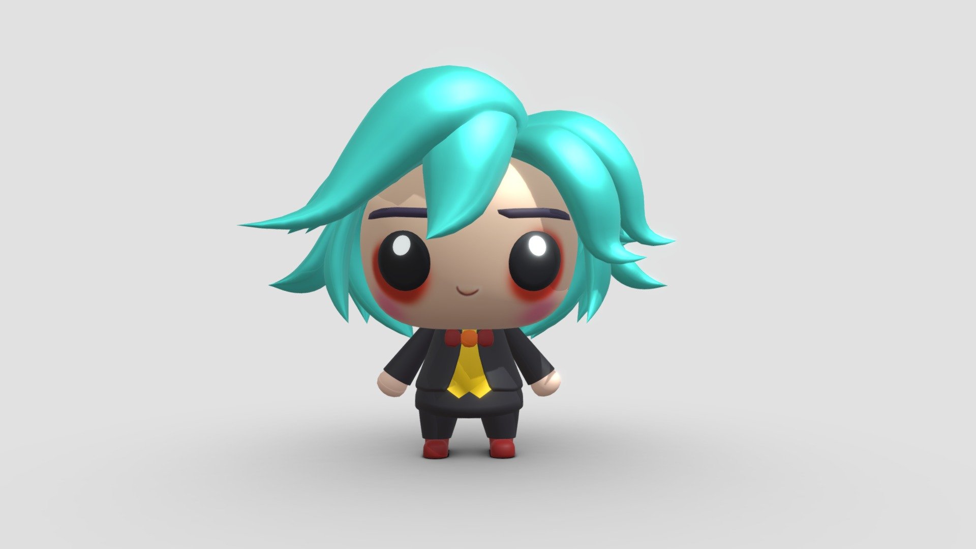 Cute Chibi 3D Pop Star: Kpop, Jpop Character - Download Free 3D model ...