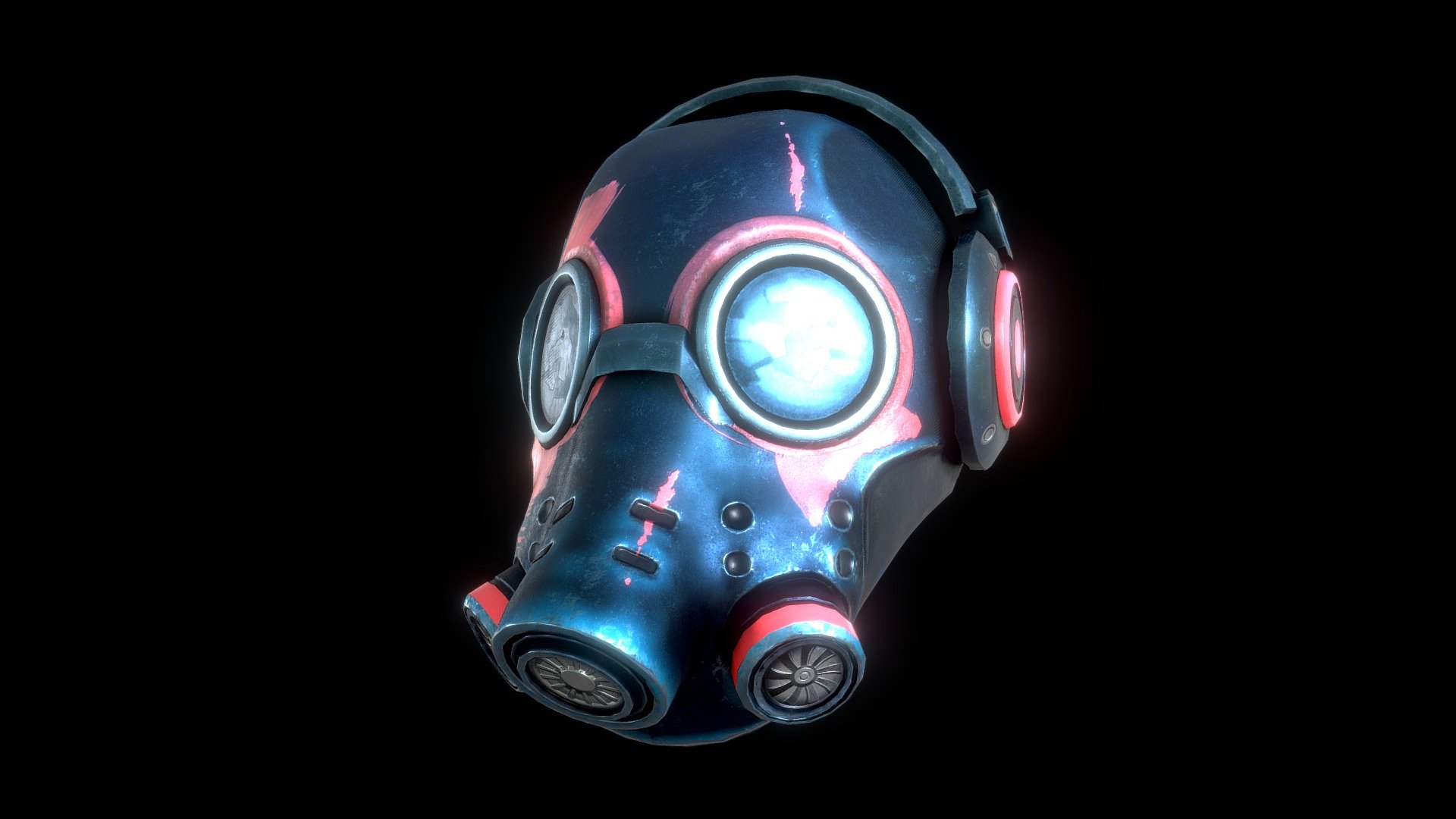Futuristic Cyberpunk Gas Mask | Game Model - Buy Royalty Free 3D model ...