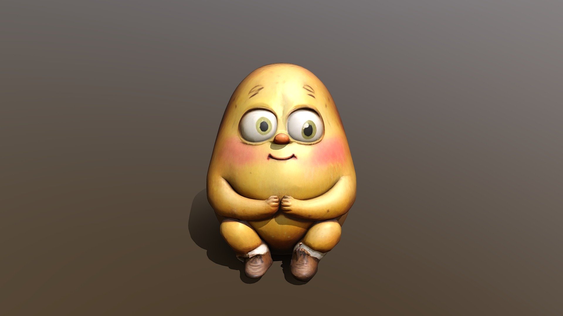 A sitting socially awkward potato - Download Free 3D model by Norod78 ...