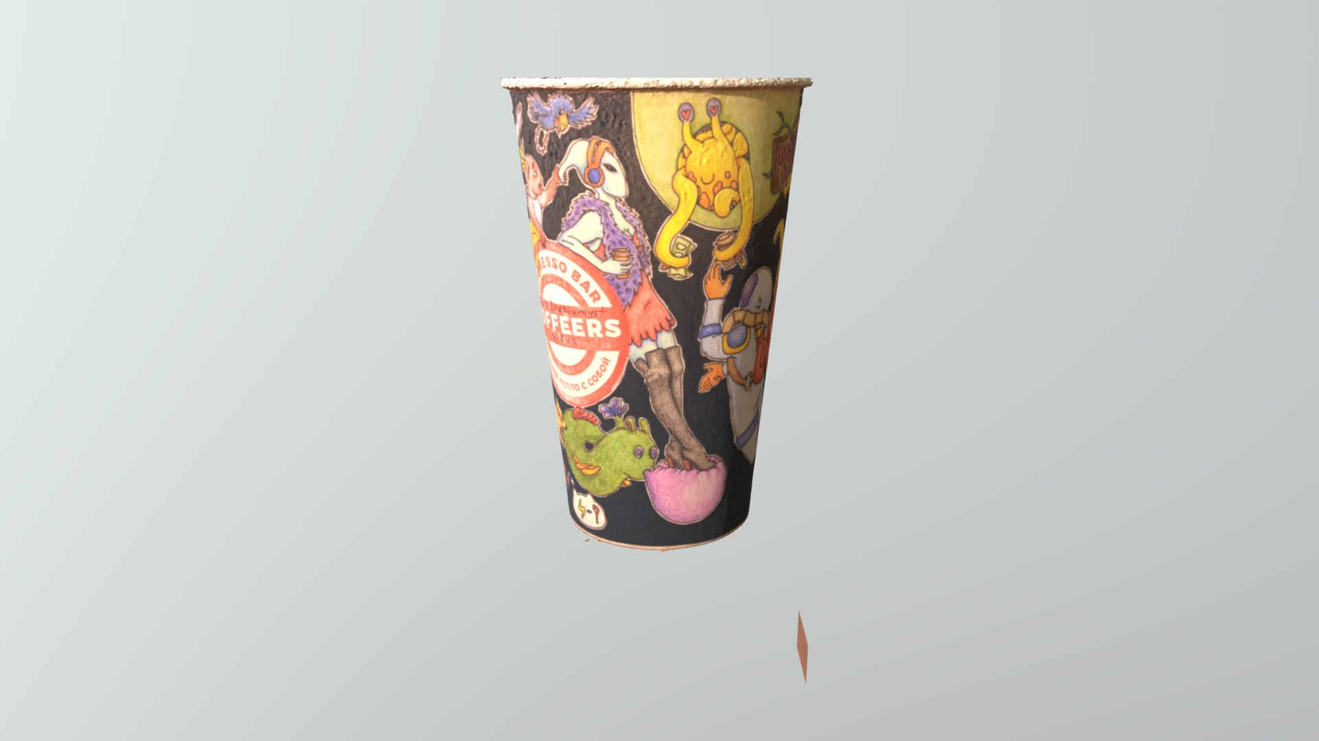 Hand painted paper cup - 3D model by scan3d.pro (@cga_ai) [a699ca5 ...