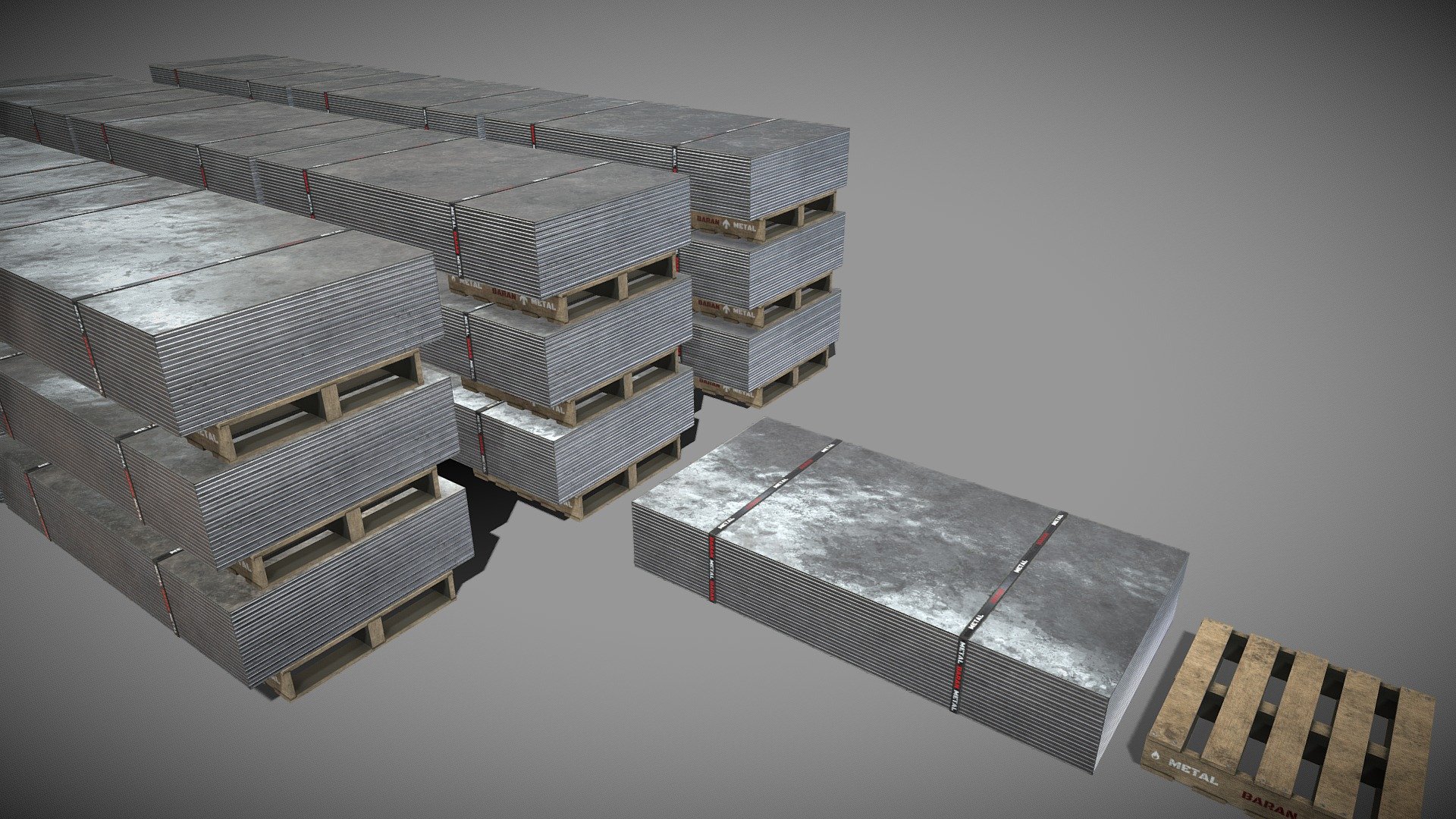 metallic Pallet factory Store - Download Free 3D model by Mehdi ...