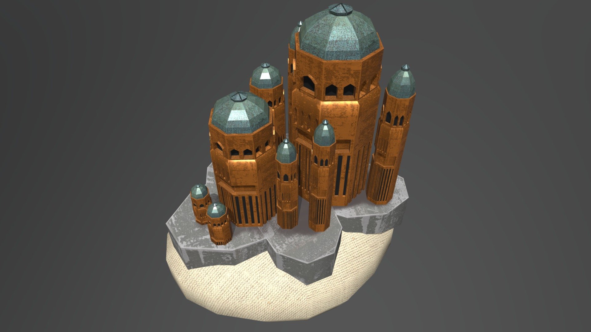 Steampunk Fortress - 3D model by Todor (@GoddHoward) [a69ae80] - Sketchfab