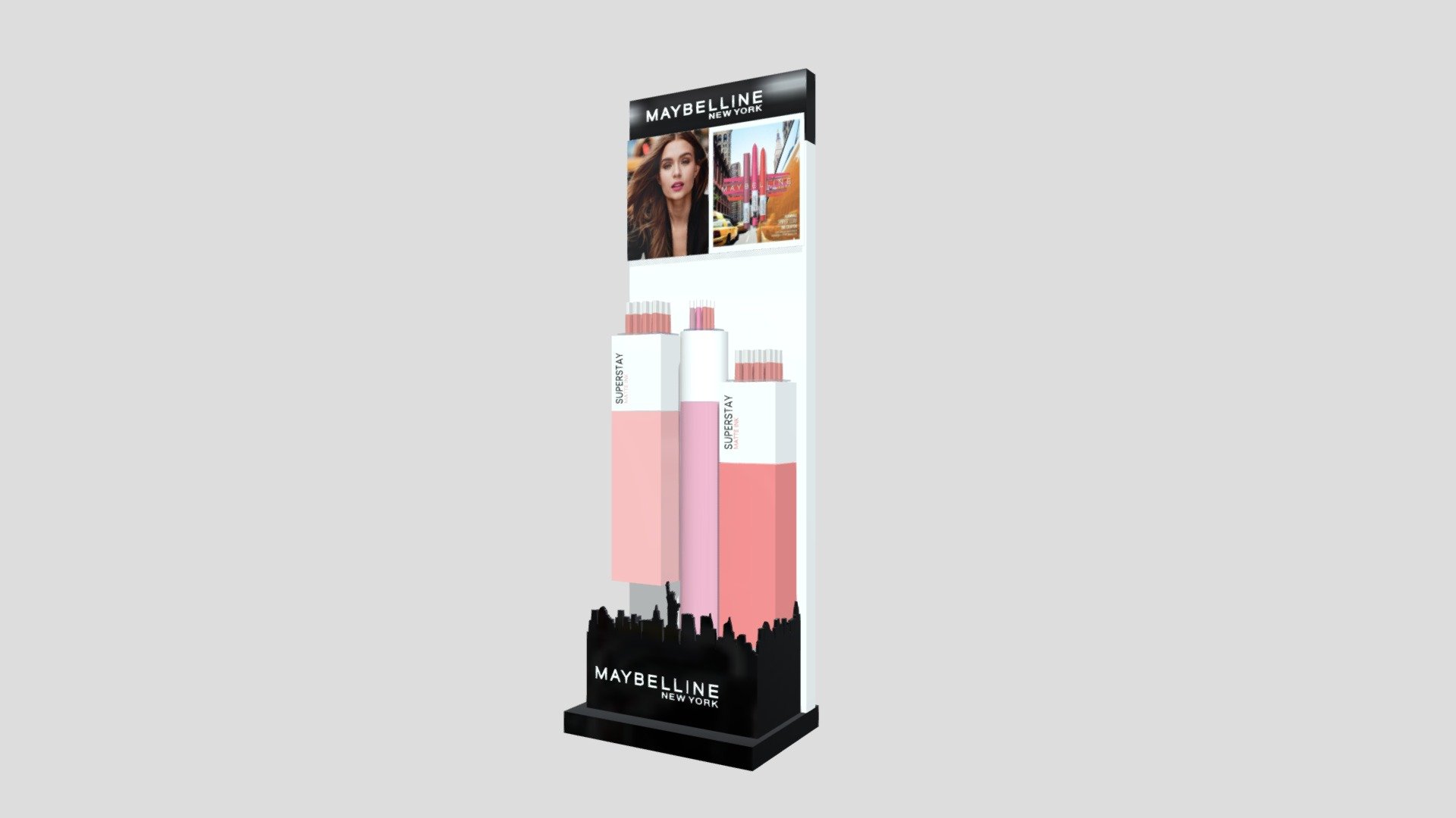 Maybelline Promotion Stand - 3D model by raofnaaji [a69af6a] - Sketchfab