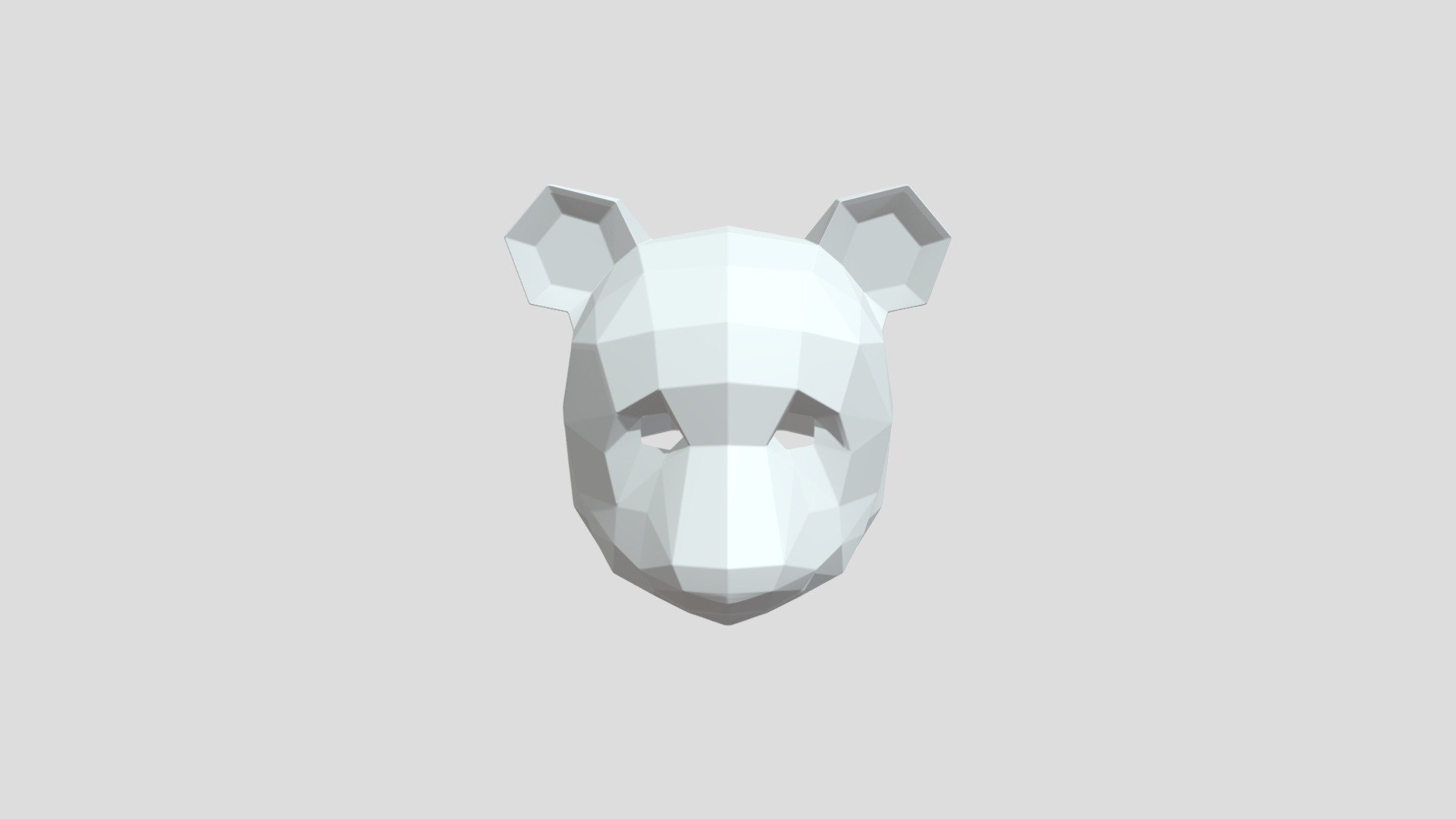Full 3D Mask Panda from Poly by Google - Download Free 3D model by ...