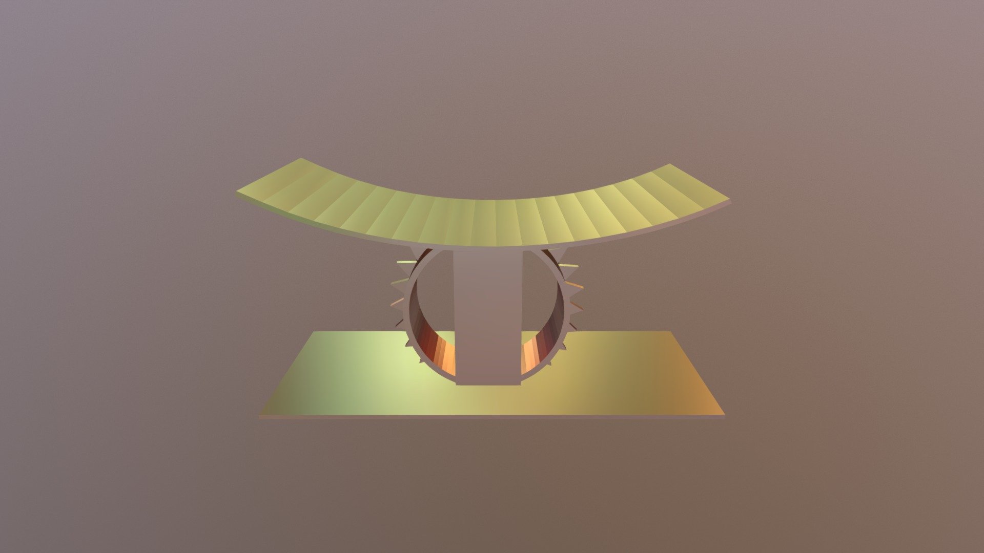 Golden Stool - 3D model by kudimaker [a6a55be] - Sketchfab