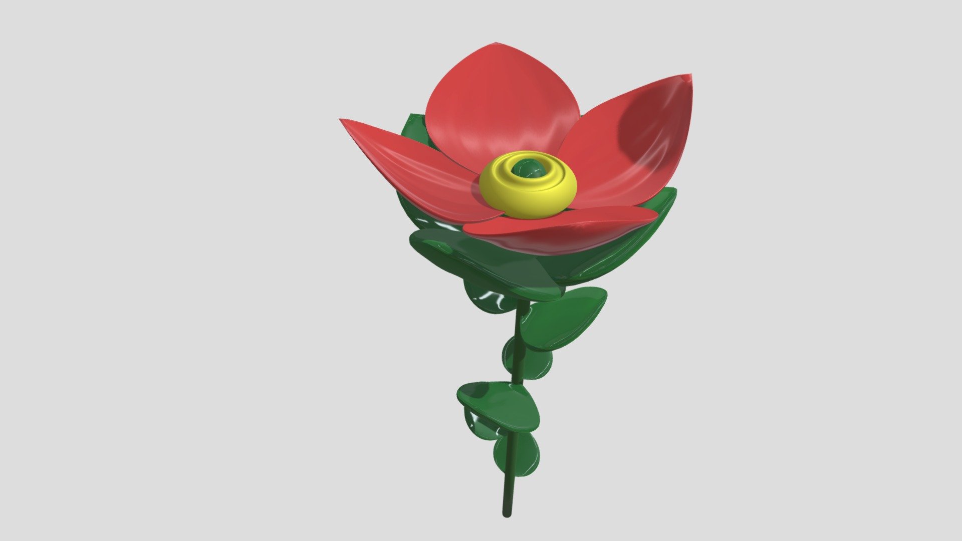 vase and red flower - 3D model by HANWEN XING (@759348932) [a6accc7 ...
