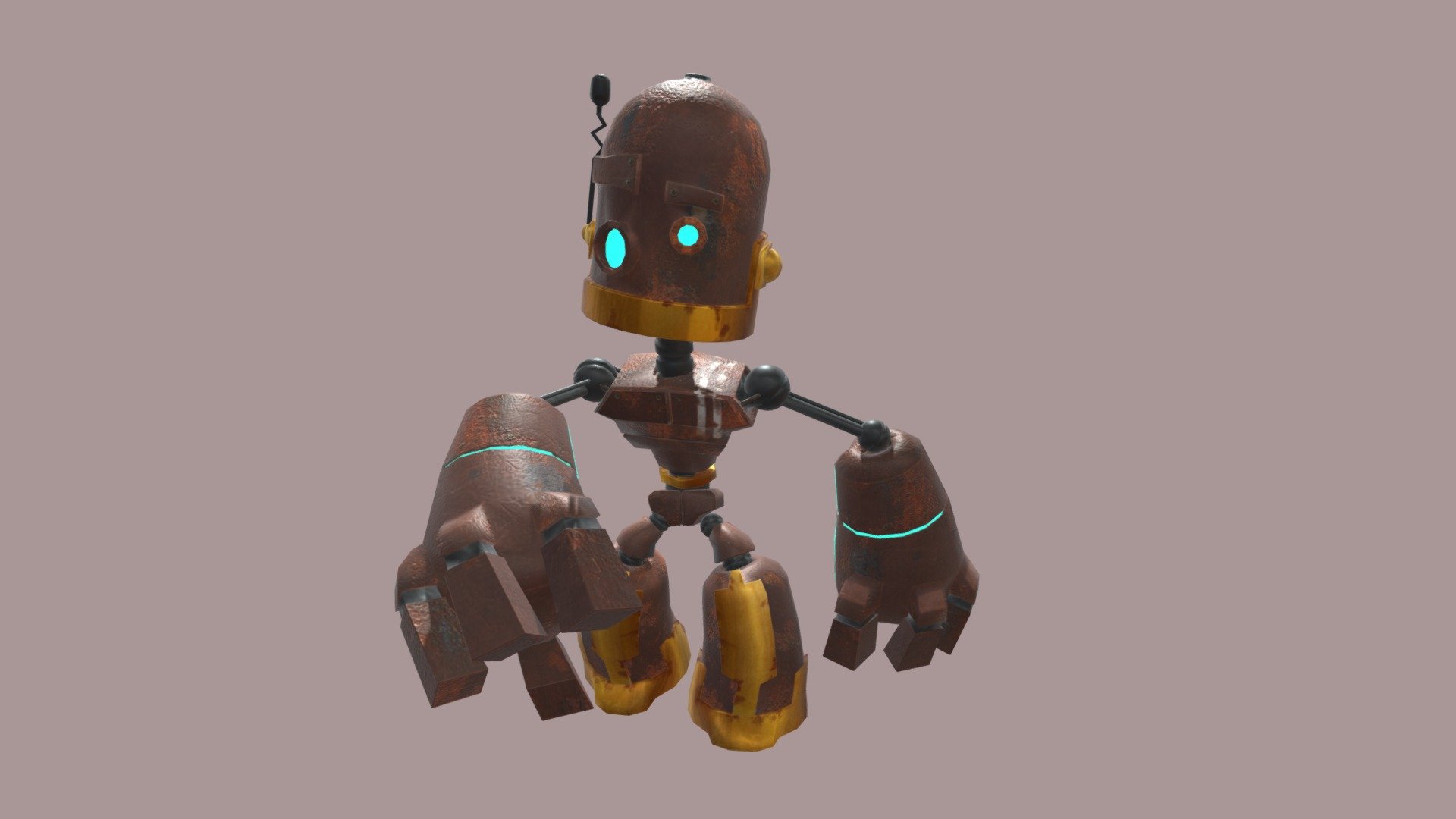 PBR rusty Robot - 3D model by Hephep [a6b0c65] - Sketchfab