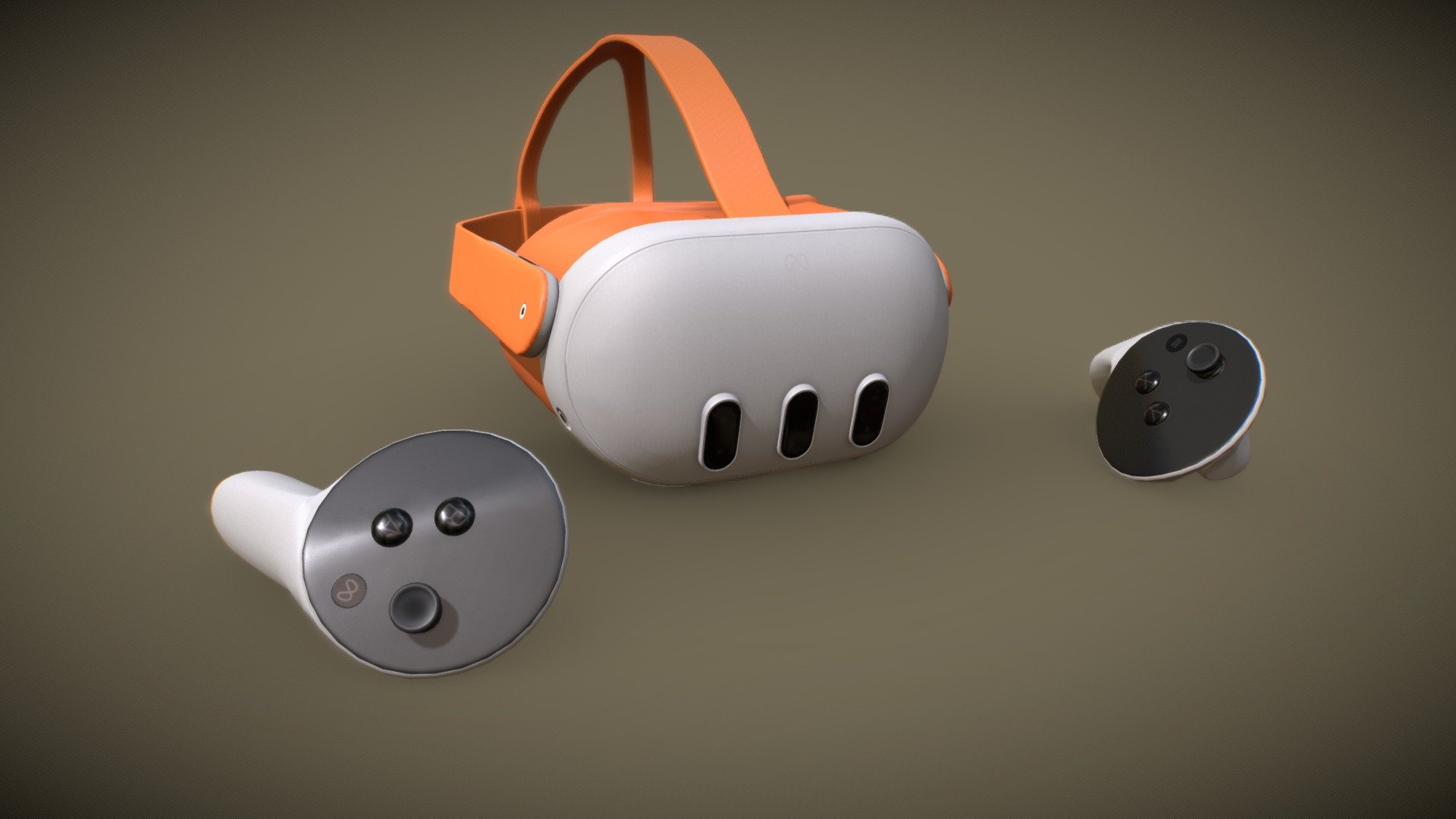Meta Quest 3 Orange - Buy Royalty Free 3D model by Costi Enrico ...