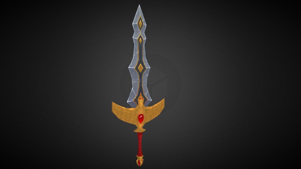 Hand Painted Sword - 3D model by twisterpt [a6bff91] - Sketchfab