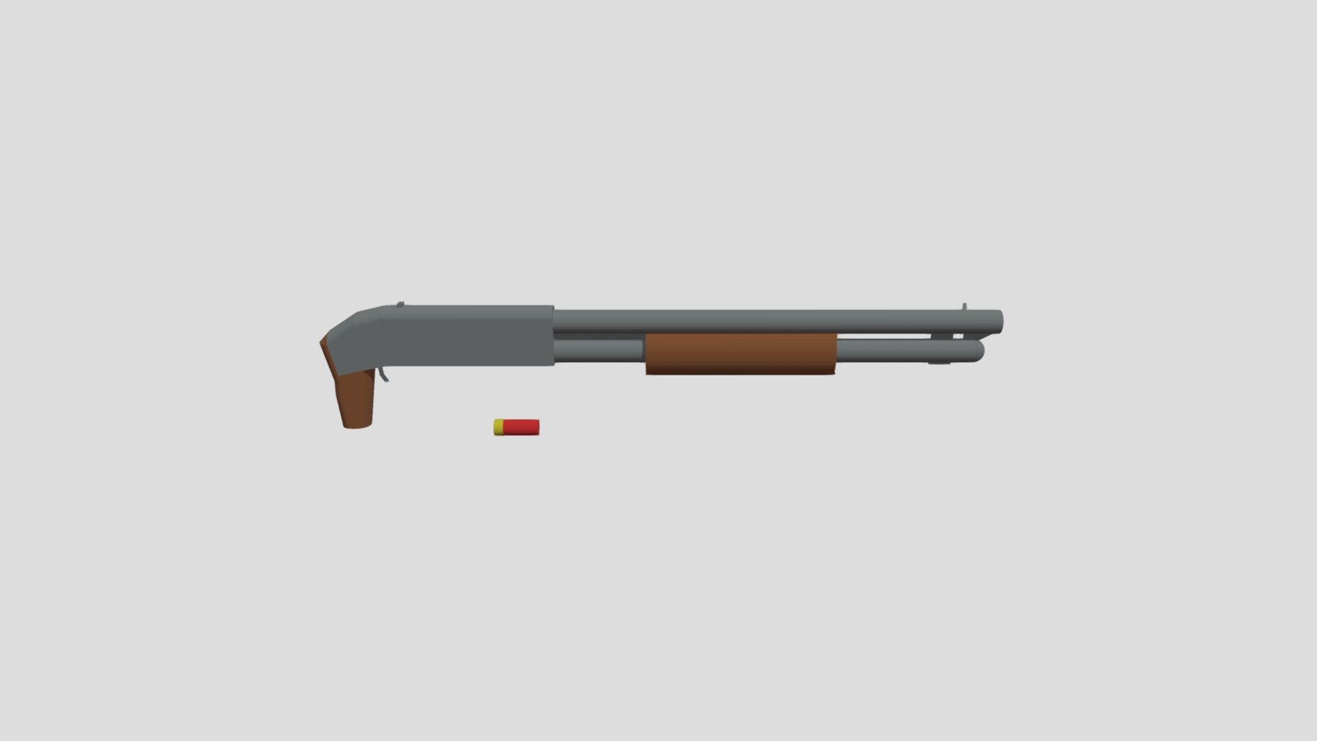 pump-action shotgun (low-poly) - Download Free 3D model by kirmilko ...