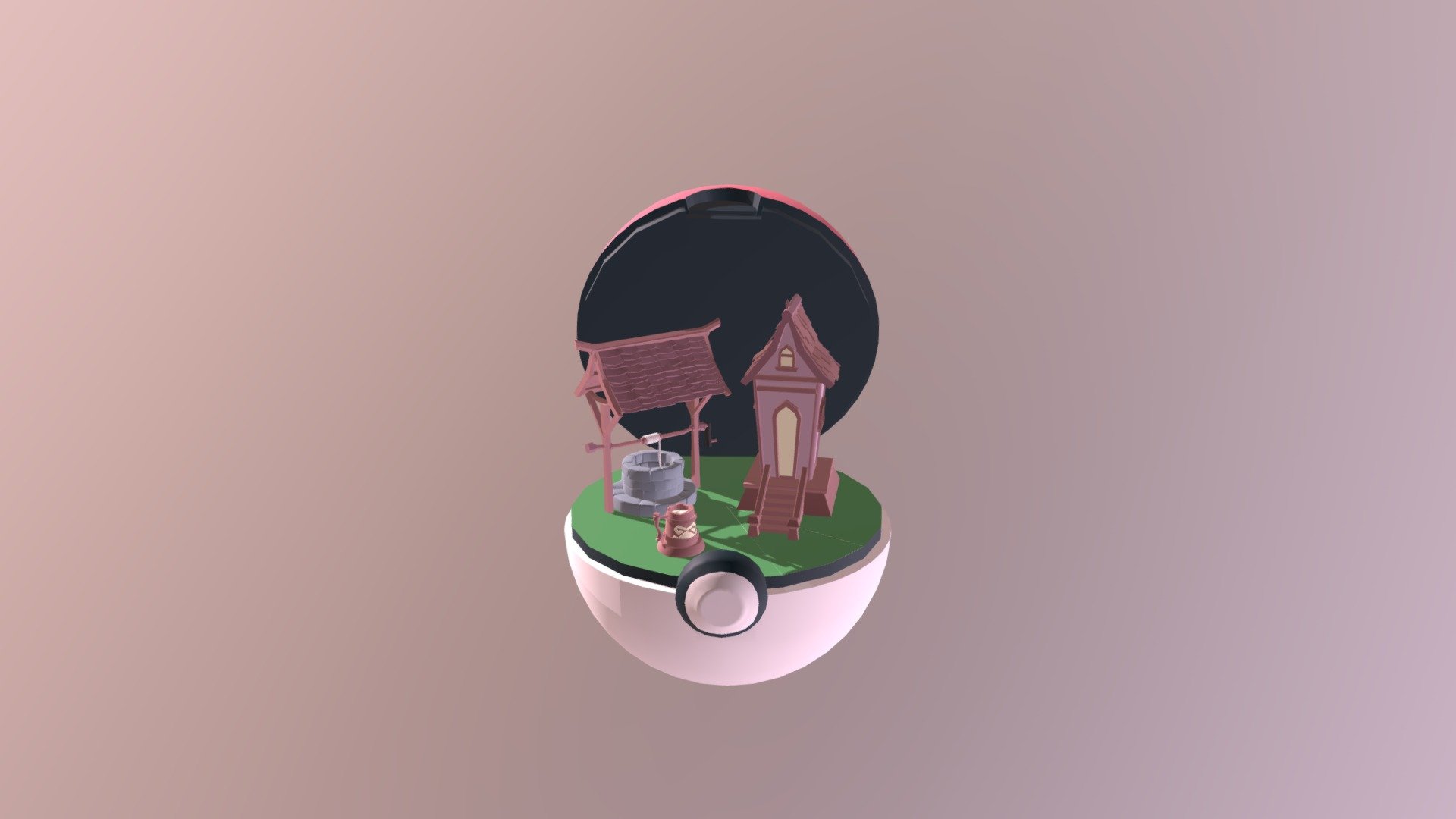Pokeball House - 3D model by valeria (@sucturg) [a6c3553] - Sketchfab
