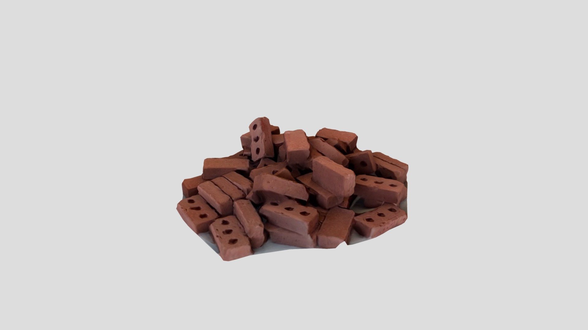 Pile of 50 bricks - Download Free 3D model by Koko_ [a6c468d] - Sketchfab