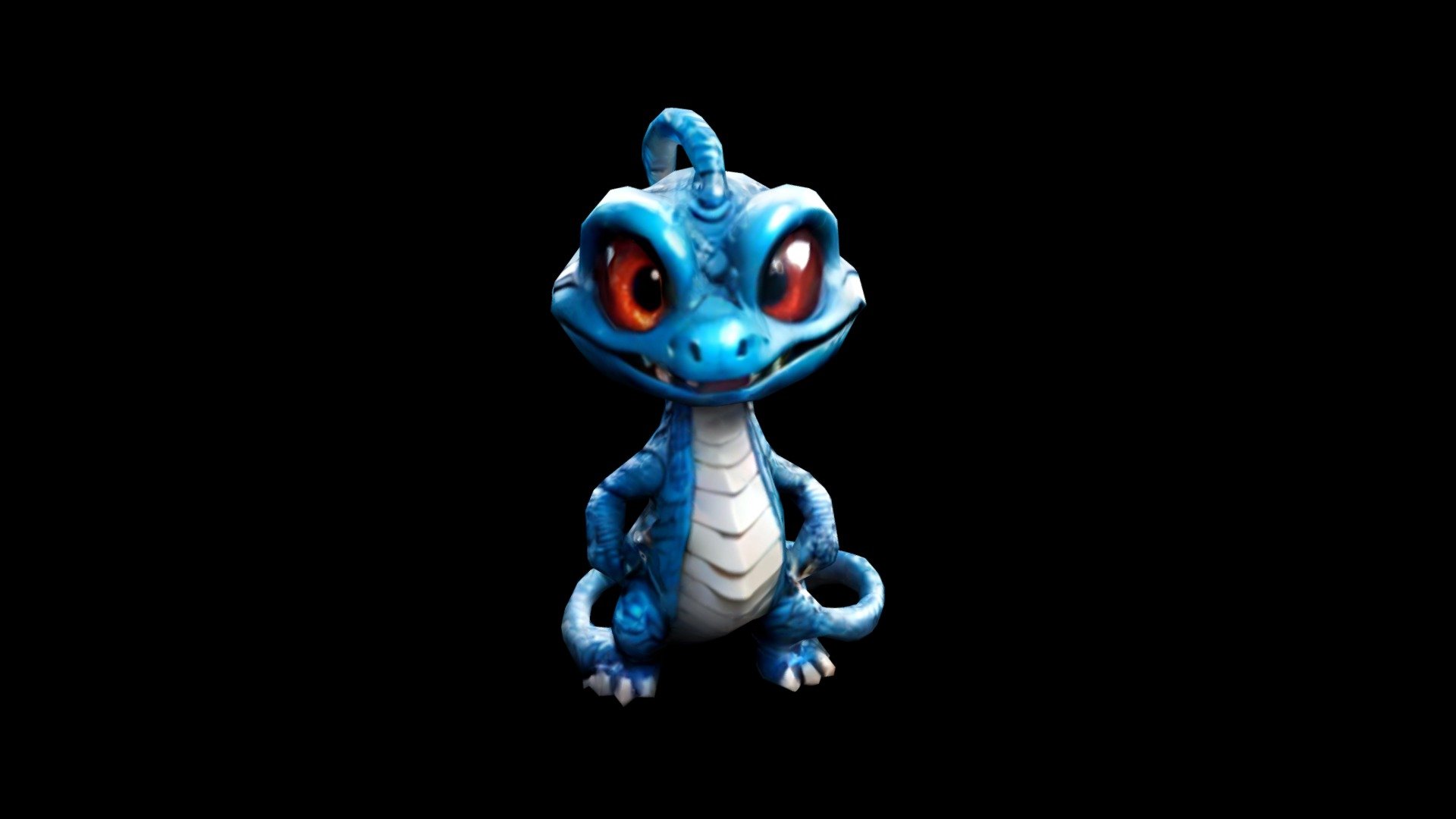 The animated 3D rendered blue dragon with vibran - Download Free 3D ...