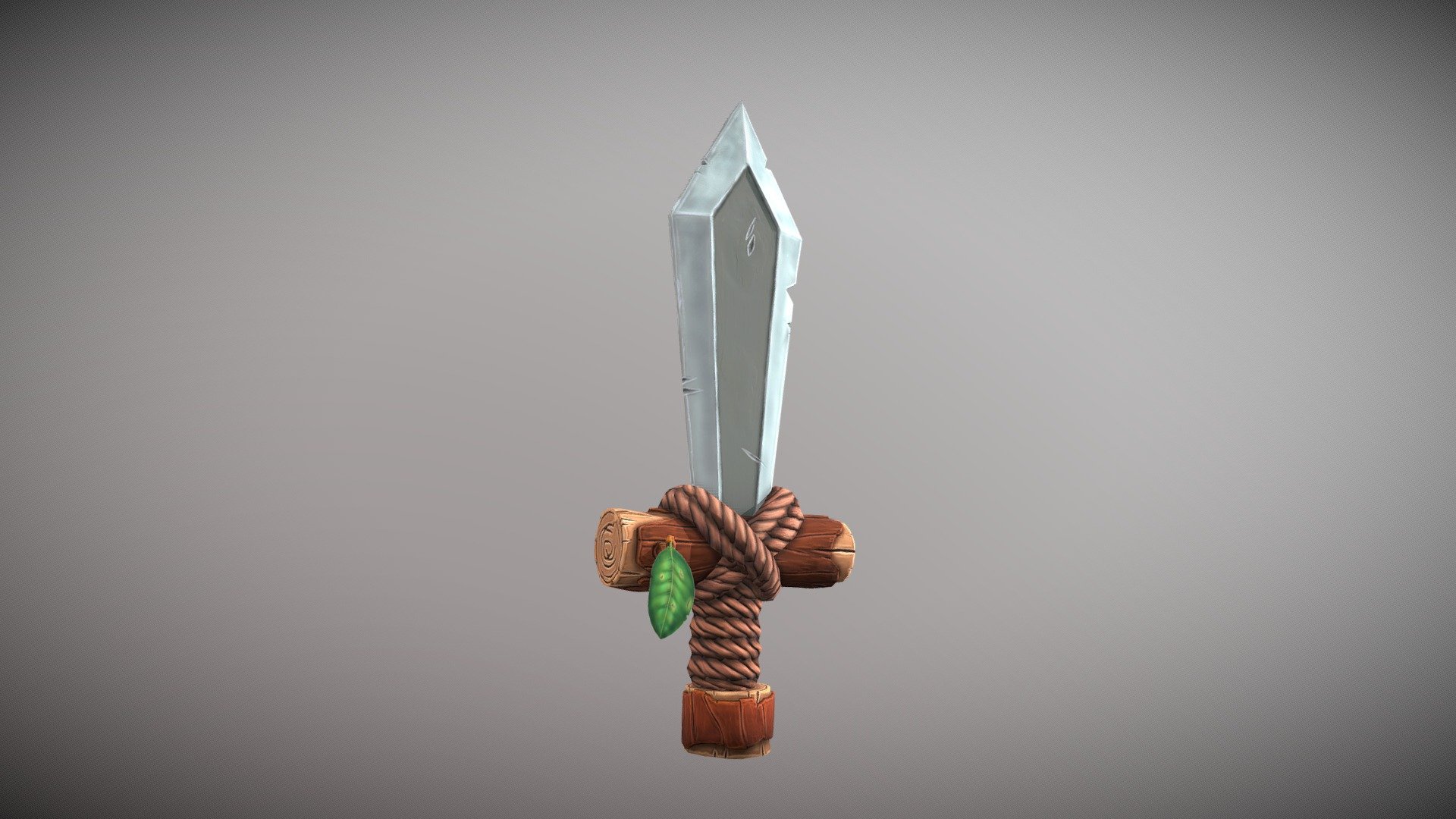 Stylized wooden sword - 3D model by Mailler (@wadim2508) [a6ca5bc ...