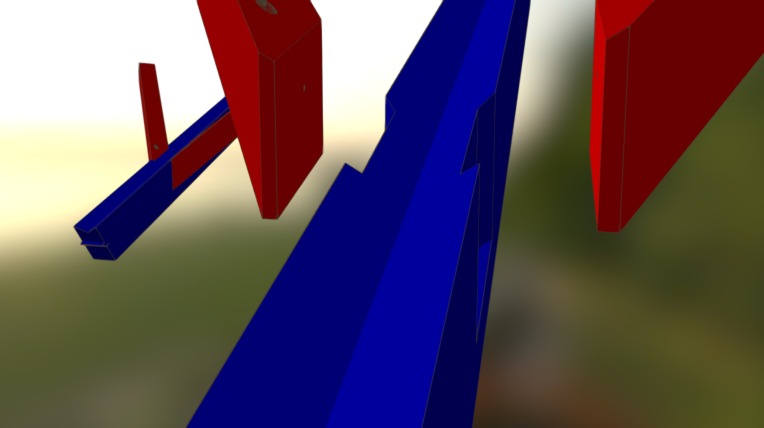 Timber Frame Jack Rafters to Valley - 3D model by Timber Frame HQ ...