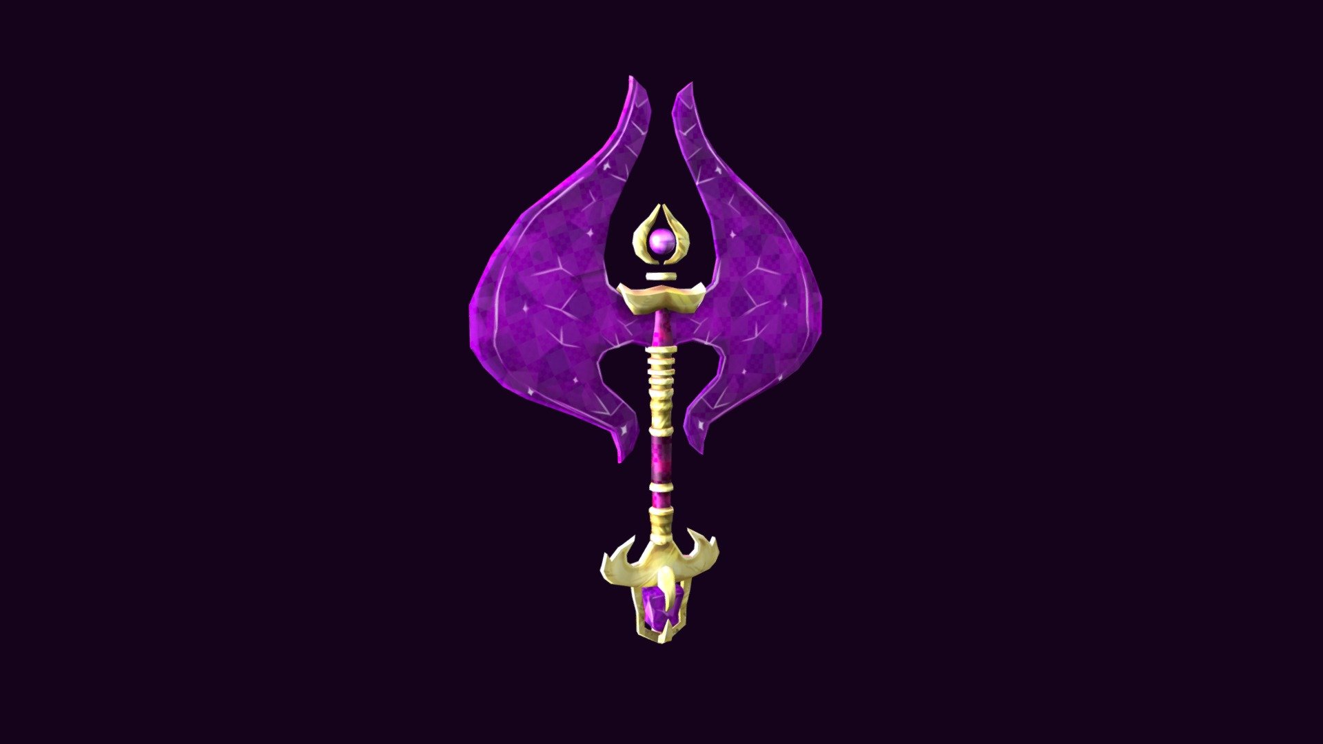 GameArt Weapon - Night Crystal Cleaver - 3D model by Liana Vandenberk ...