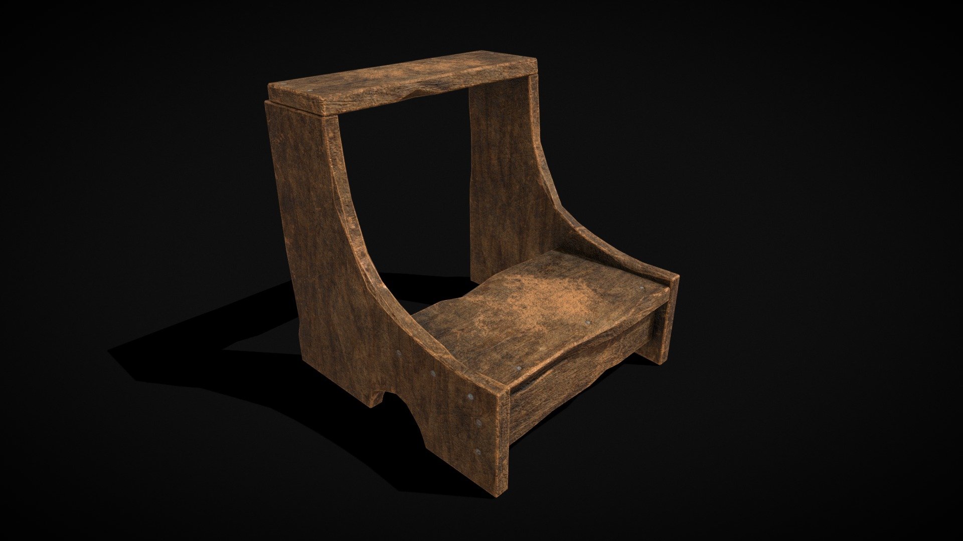 Rustic Medieval Two Step Step Ladder - Buy Royalty Free 3D model by ...
