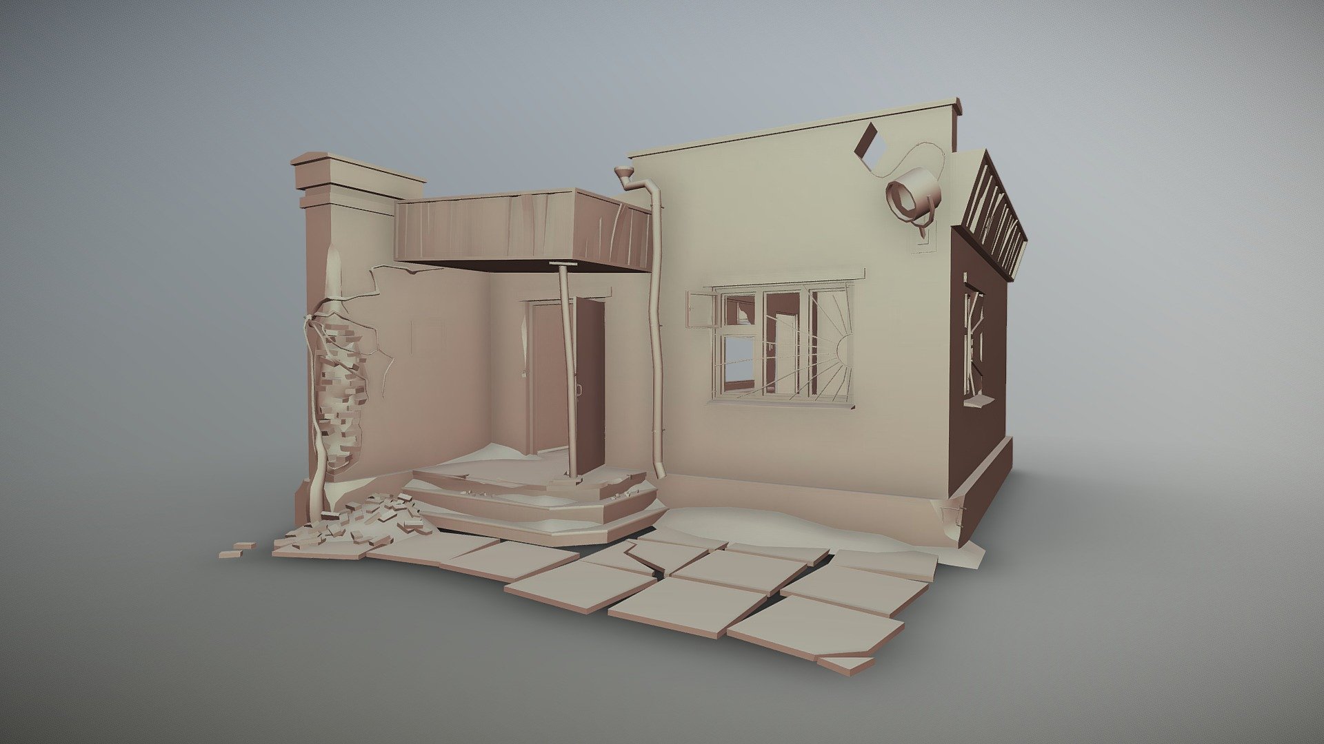 Abandoned military checkpoint - 3D model by Den (@dfomenco) [a6d261b ...