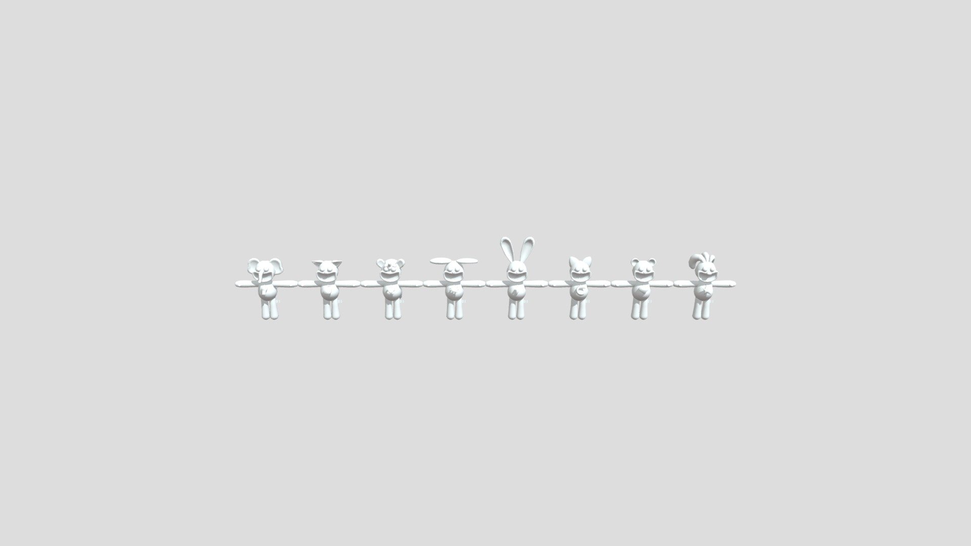 All Smiling Critters - 3D model by semihcalin [a6d573d] - Sketchfab