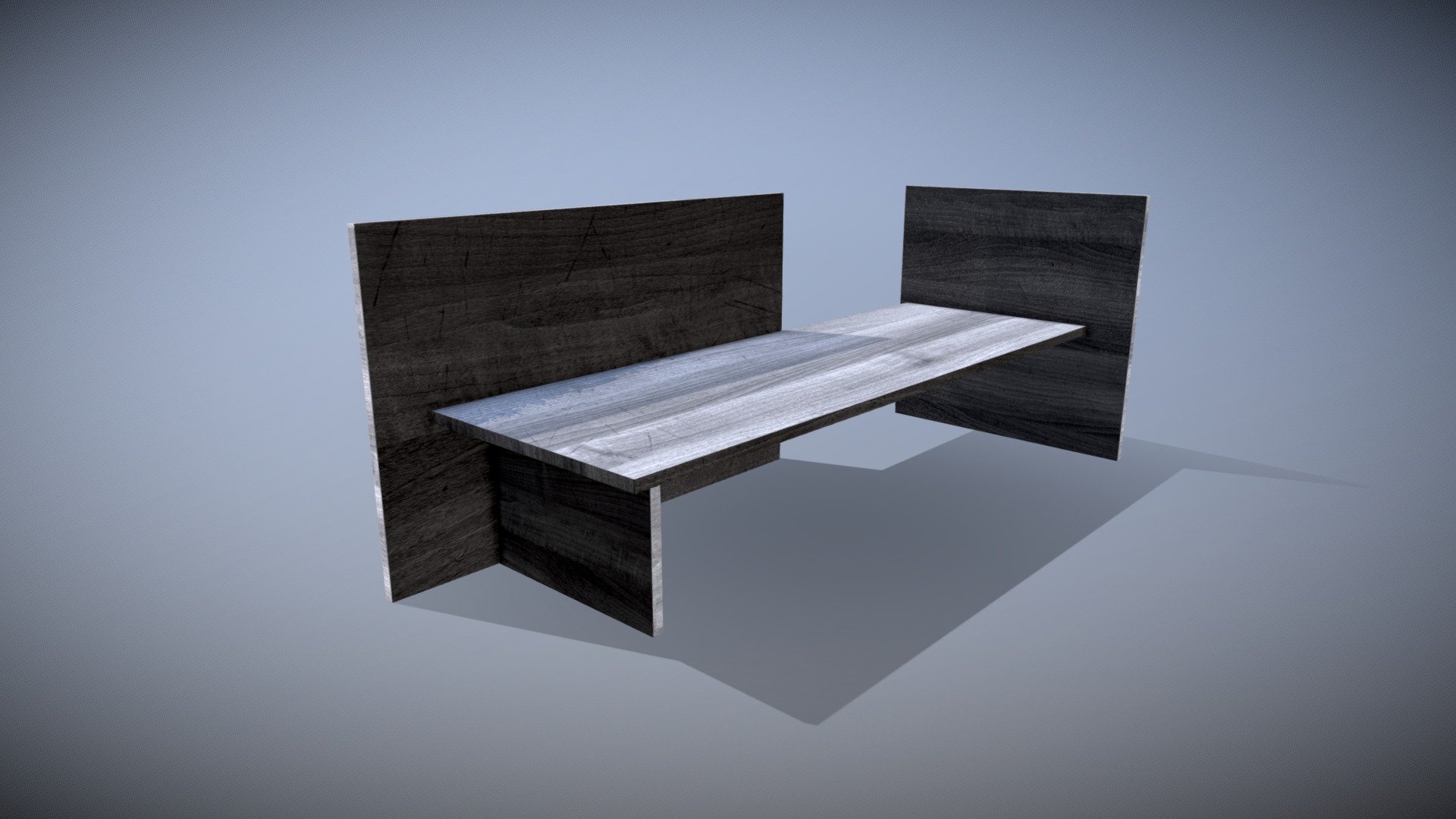 Bench (Gerrit Rietveld, 1930) - 3D model by Sergio Román Aliste (@sraliste) [a6d9a65] - Sketchfab