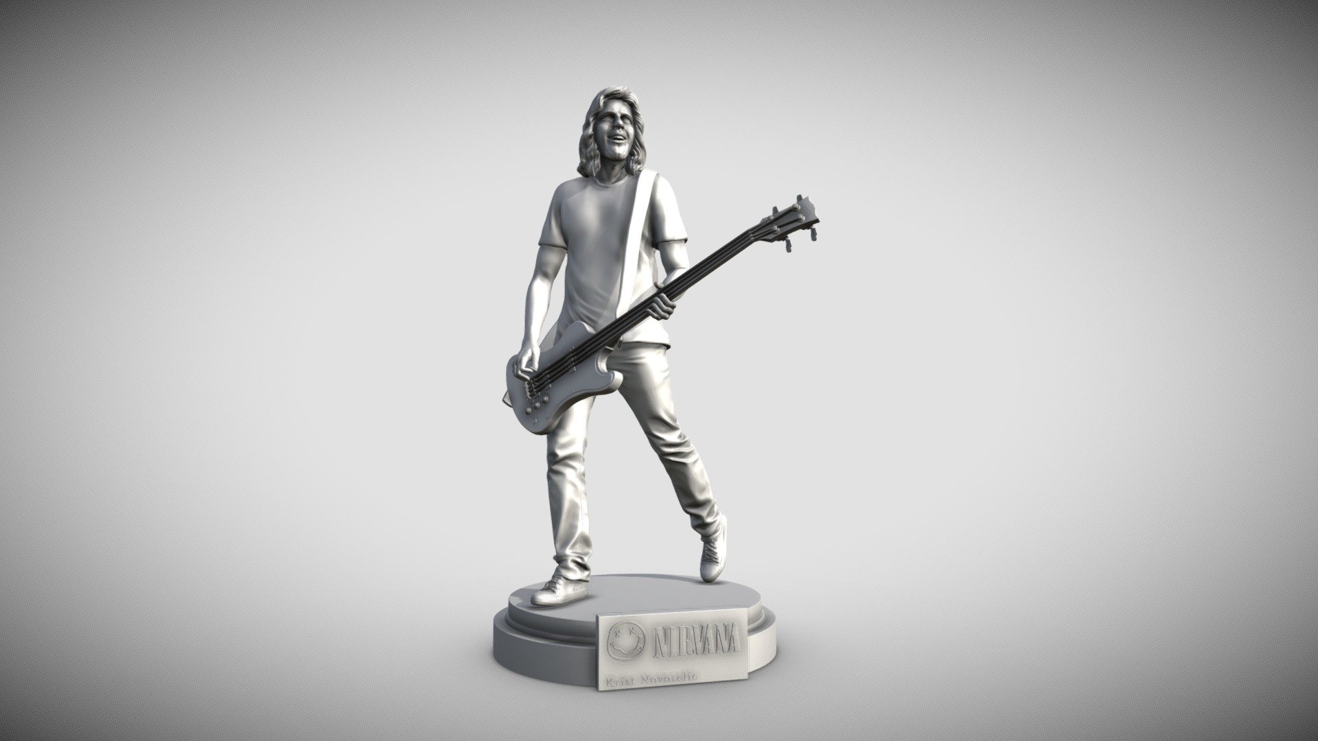 Krist Novoselic -nirvana 3dprinting - Buy Royalty Free 3D model by ...
