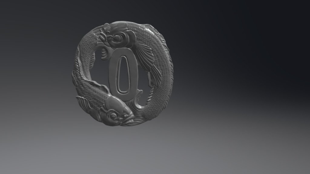 tsuba01 - 3D model by savepolygons [a6e4159] - Sketchfab