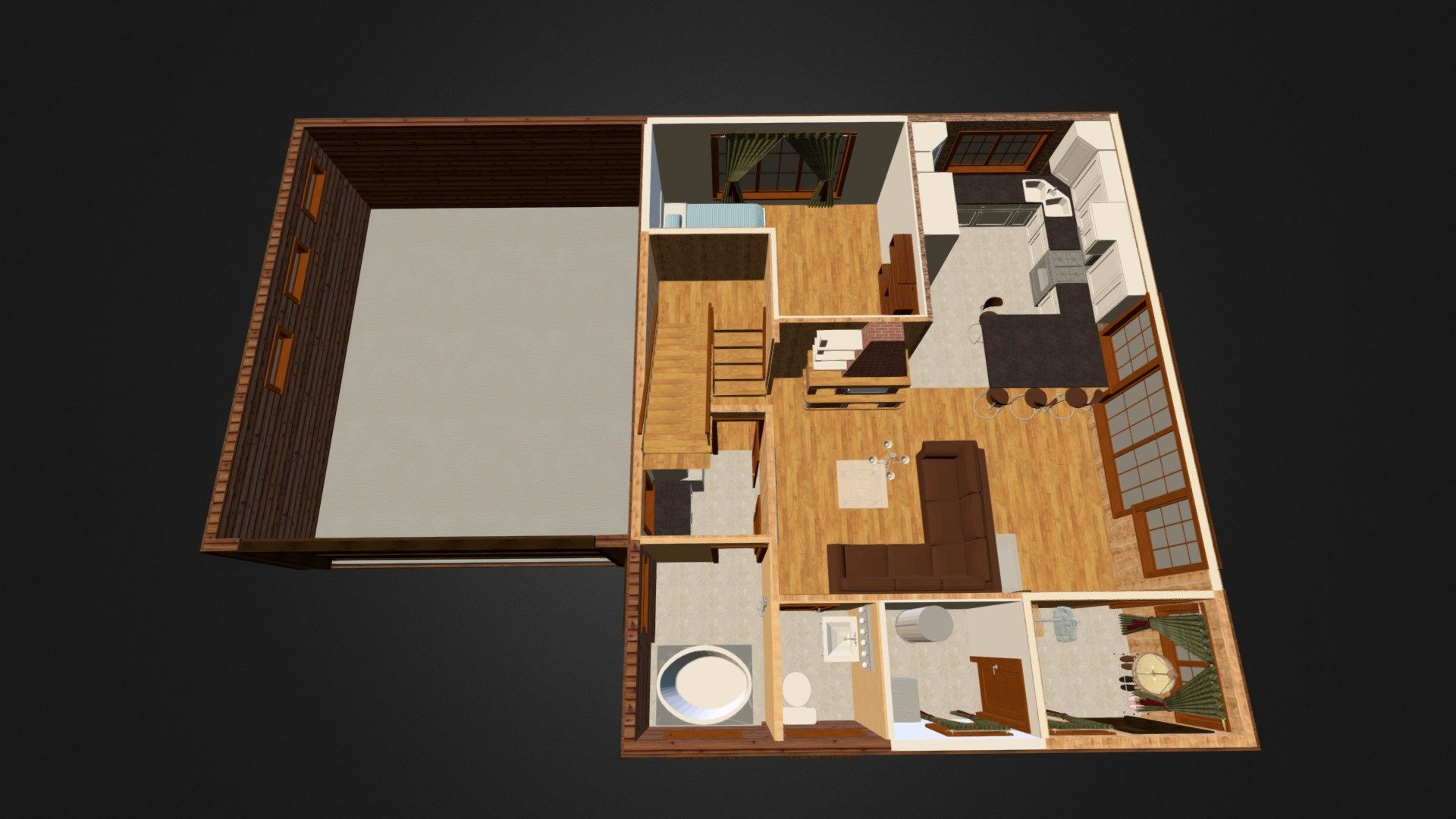 house_v2 first floor - 3D model by Vlad (@engura) [a6e47fc] - Sketchfab