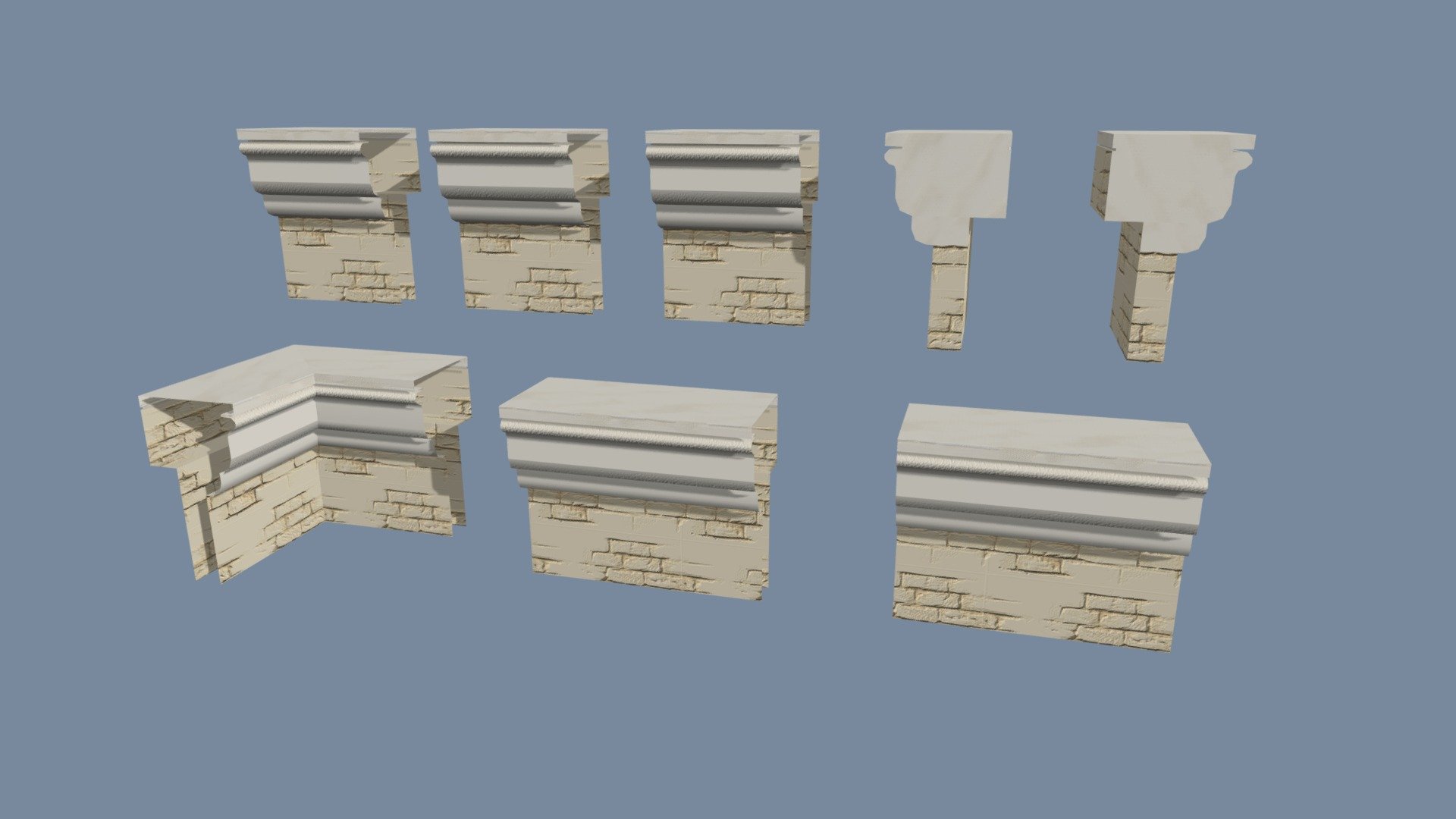 Temple Environment - Middle Walls - Download Free 3D model by 11 ...