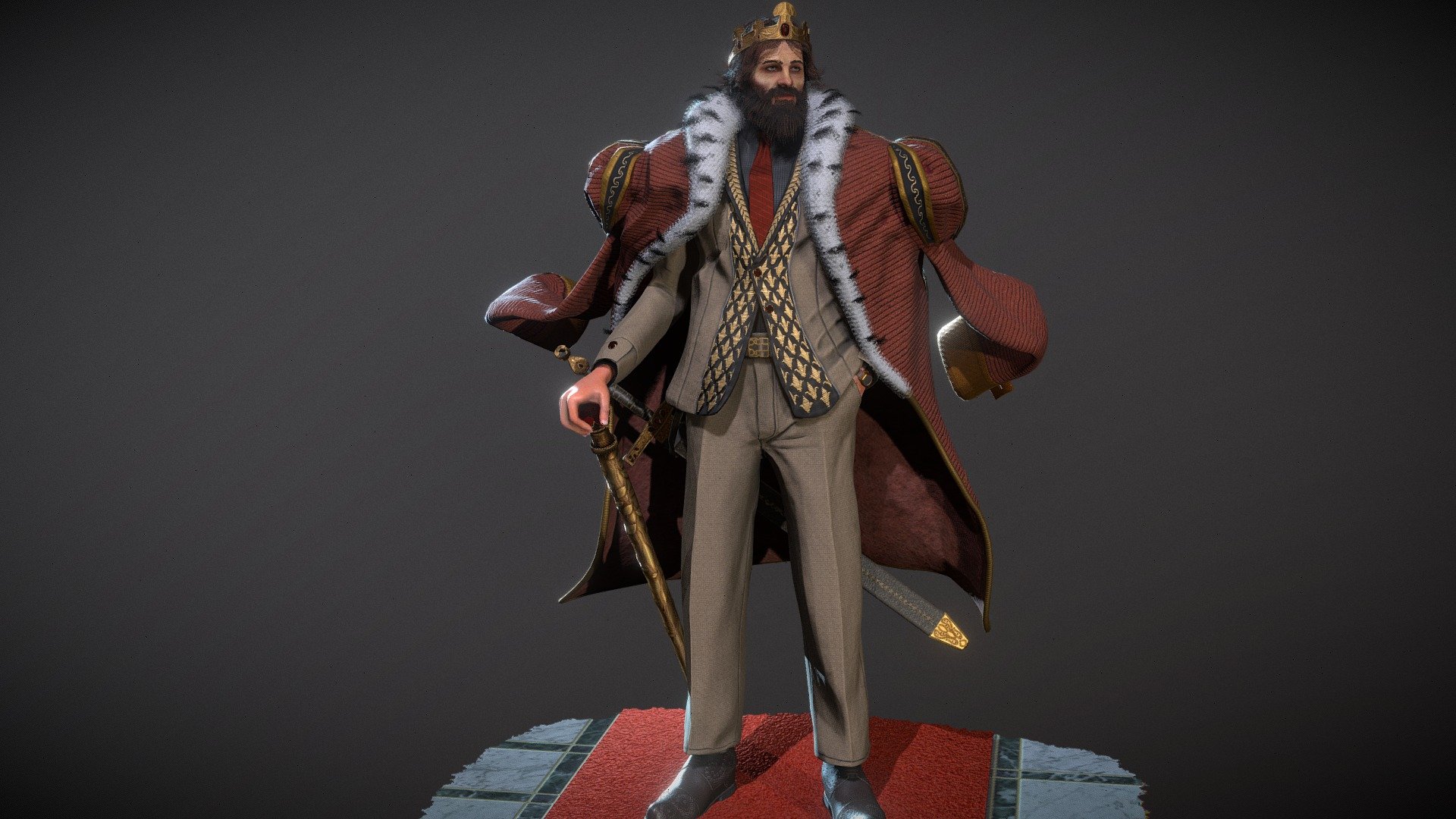 King - 3D model by Samuel (@hostil.e) [a6e9e9e] - Sketchfab