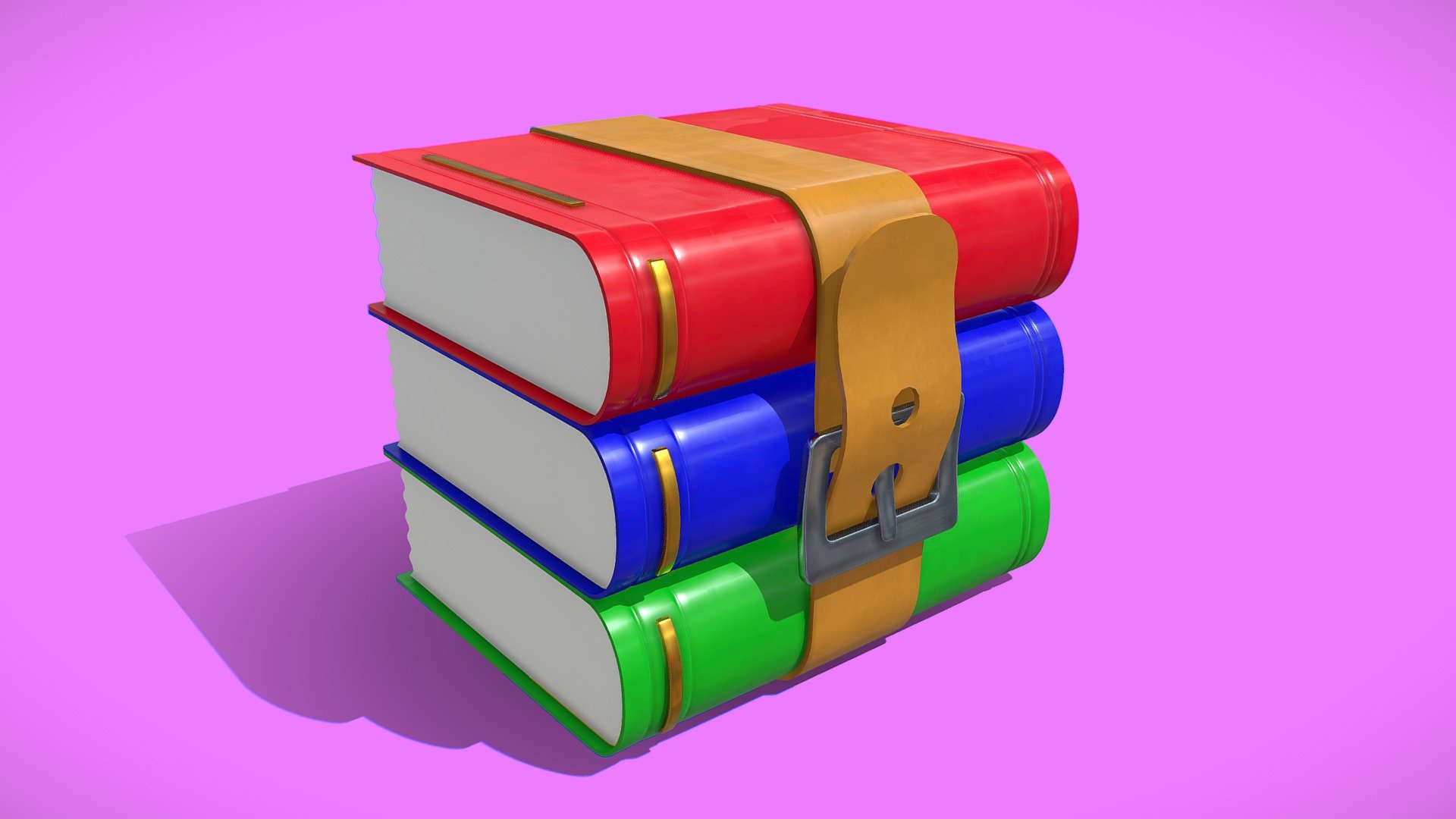 Winrar 3D logo - 3D model by AnshiNoWara [a6eb61f] - Sketchfab